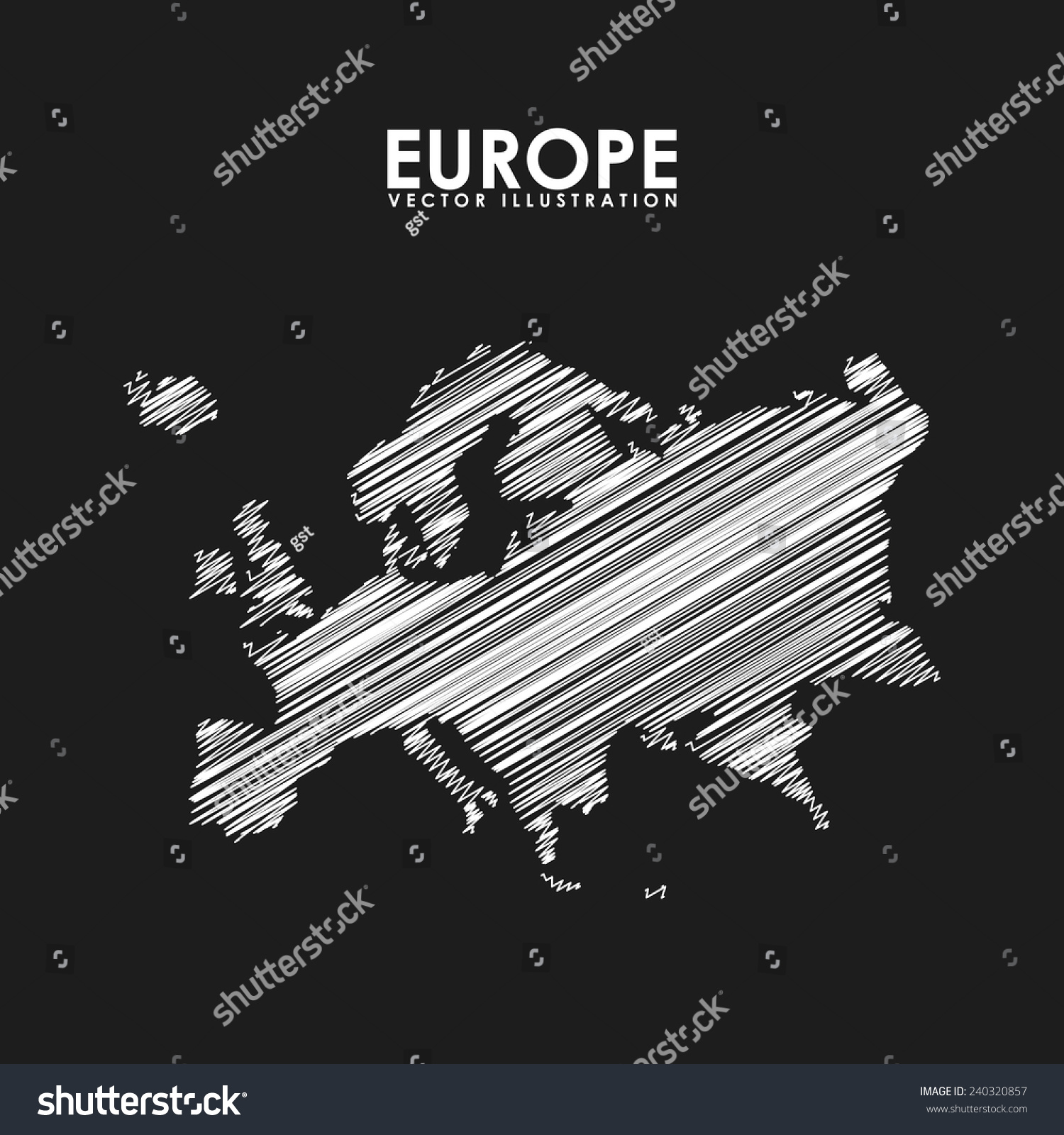 Europe Map Design Stock Vector (Royalty Free) 240320857