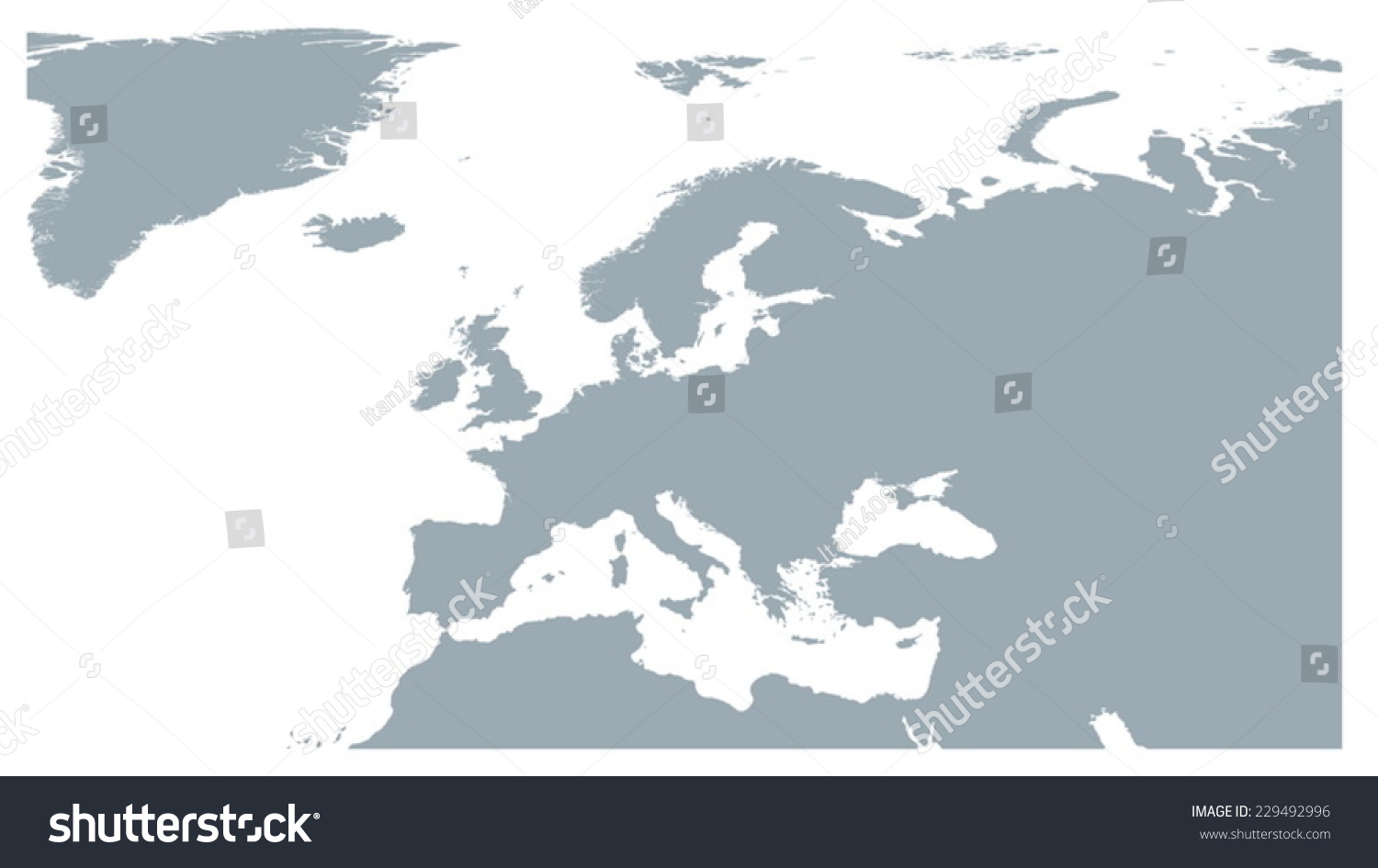 Europe Map Gray Eps8 Stock Vector (Royalty Free) 229492996