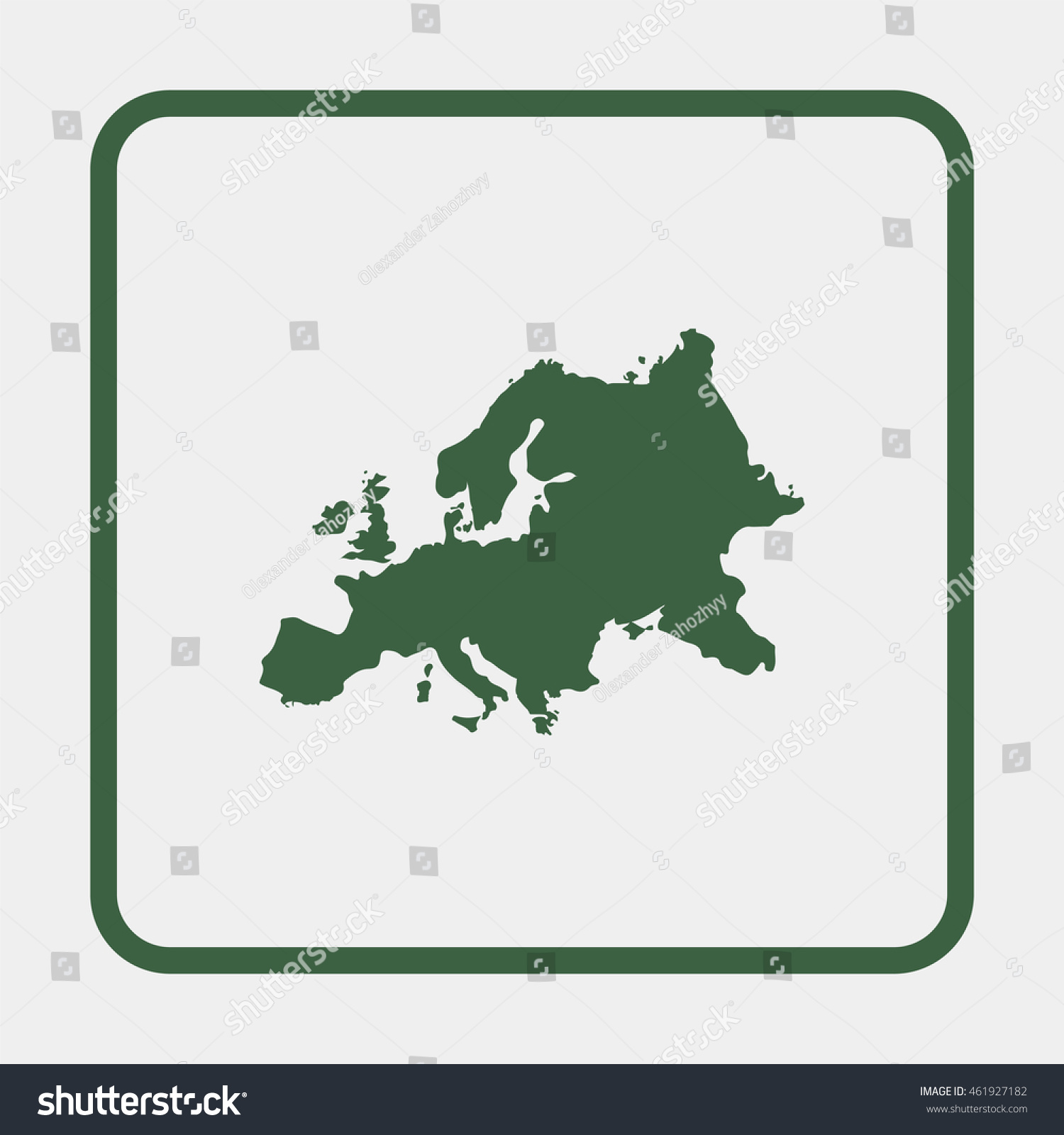 Europe Map Icon: vector de stock (libre de regalías) 461927182