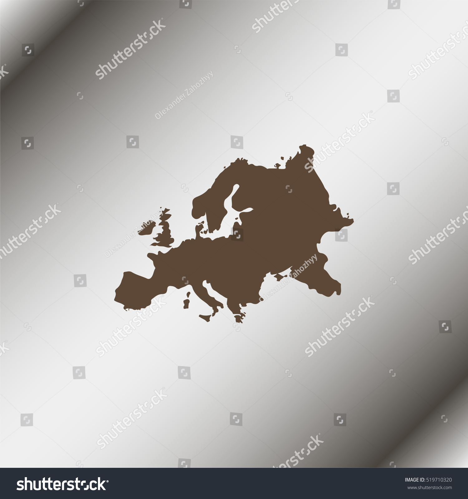 Europe Map Icon: เวกเตอร์สต็อก (ปลอดค่าลิขสิทธิ์) 519710320 | Shutterstock