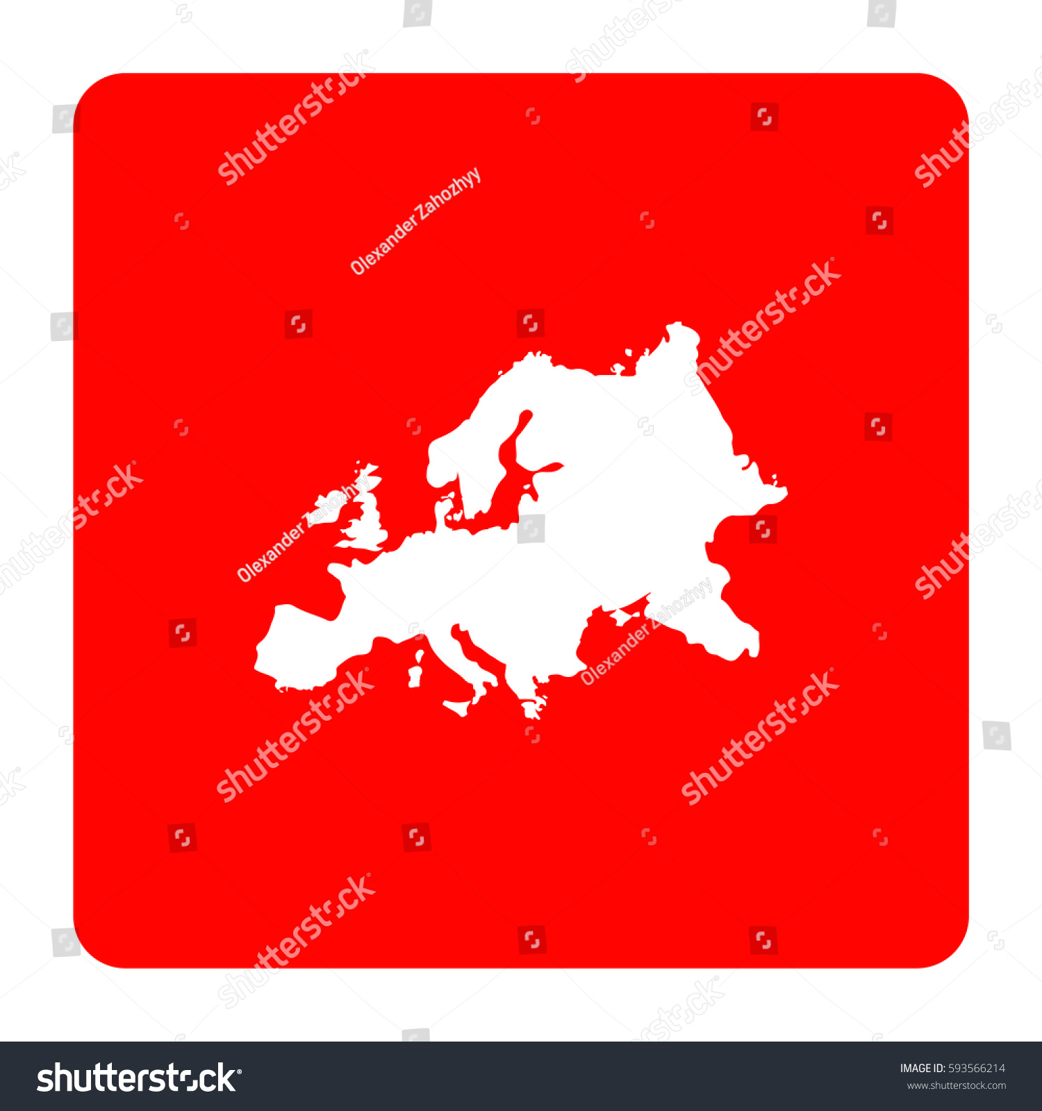 Europe Map Icon Stock Vector (Royalty Free) 593566214 | Shutterstock