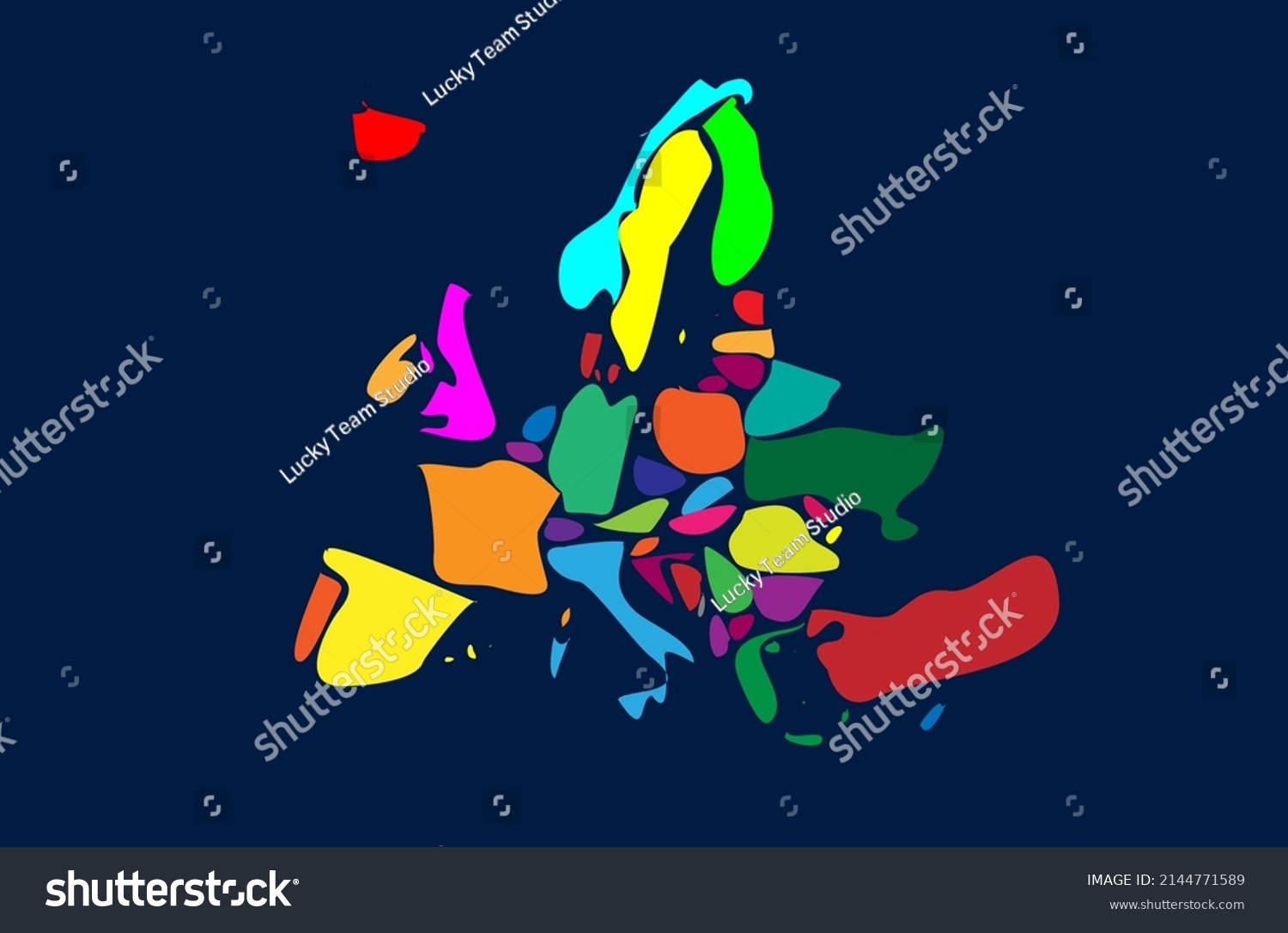 Europe Map Abstract Shape Colored Spots Stock Vector (Royalty Free ...