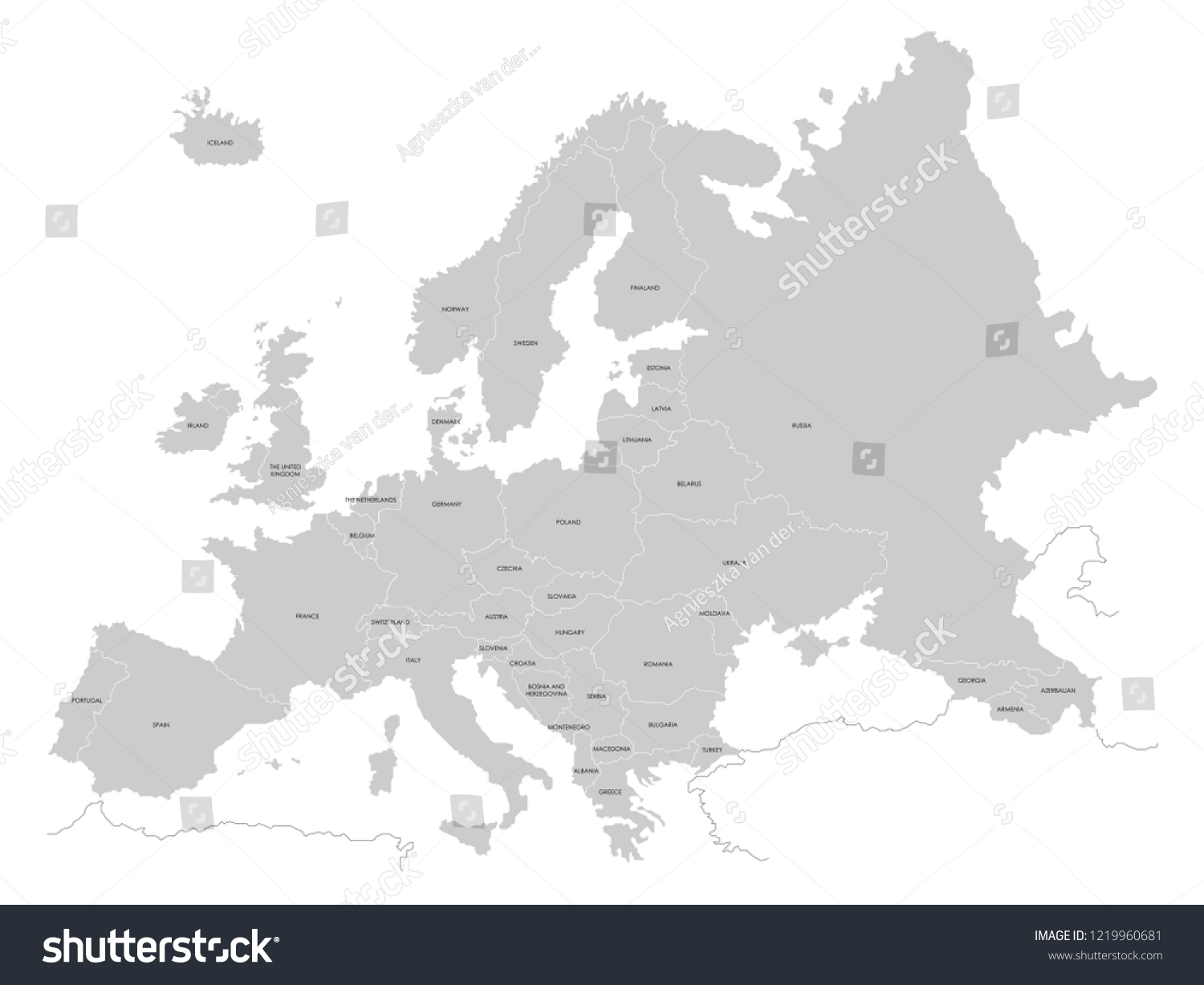 VECTOR DE Mapa de Europa EPS: vector de stock (libre de regalías ...