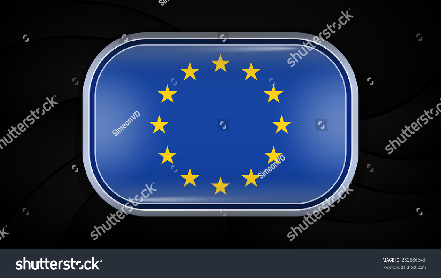 European Union Vector Flag Button Series Stock Vector (Royalty Free ...