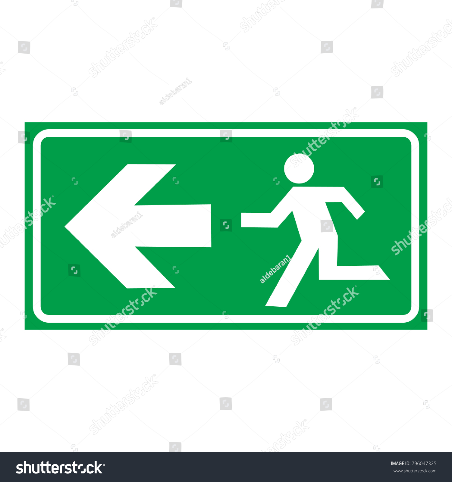 Evacuation Route Icon Stock Vector (Royalty Free) 796047325