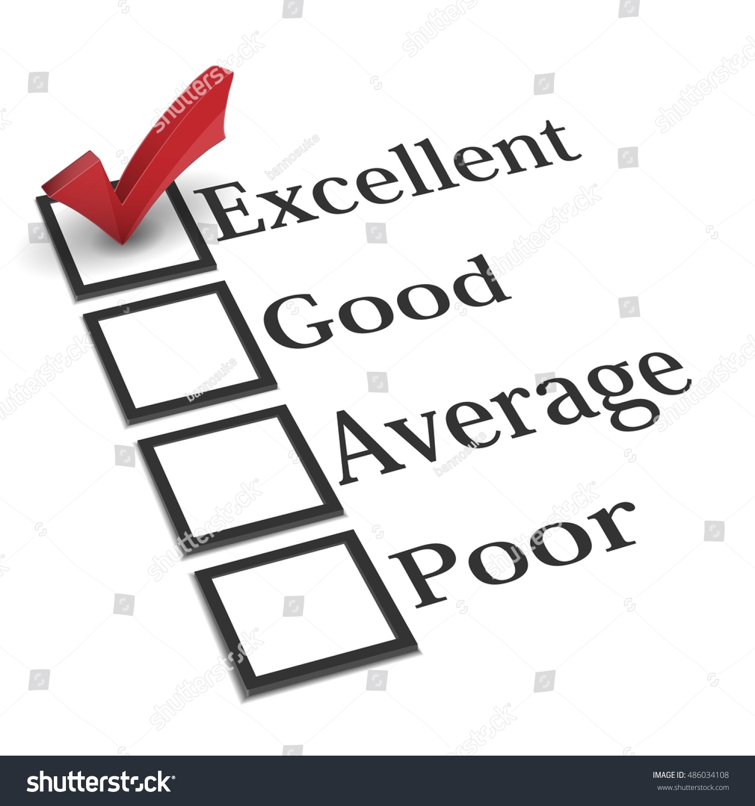 Evaluation Checklist Red Check Mark: เวกเตอร์สต็อก (ปลอดค่าลิขสิทธิ์ ...