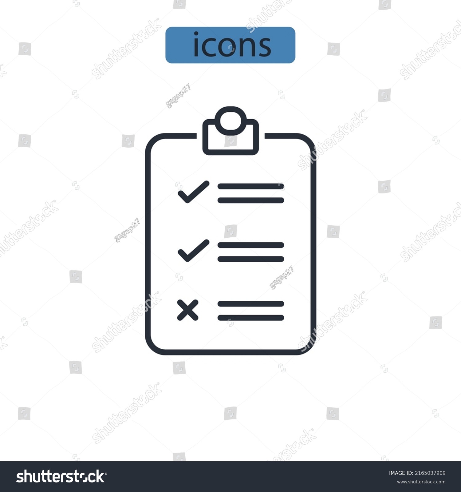 Evaluation Icons Symbol Vector Elements Infographic Stock Vector ...