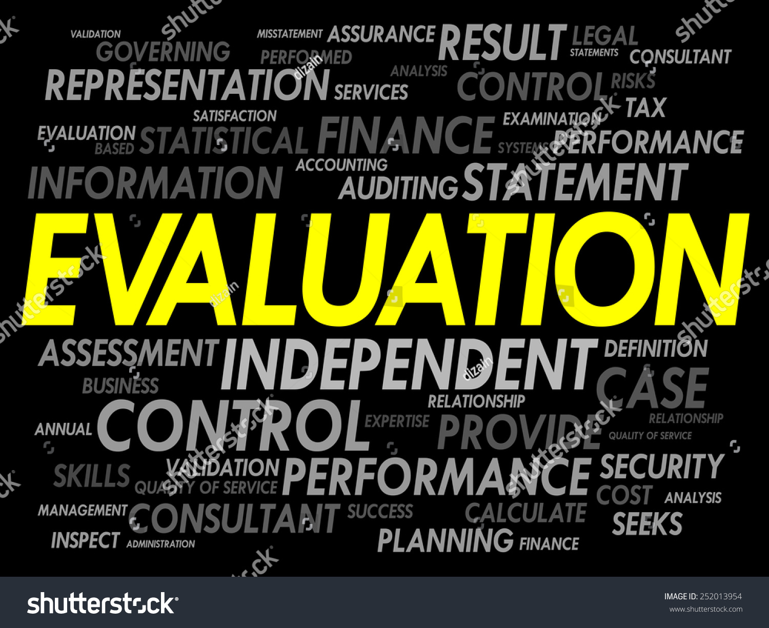 Evaluation Word Cloud Business Concept Stock Vector (Royalty Free ...