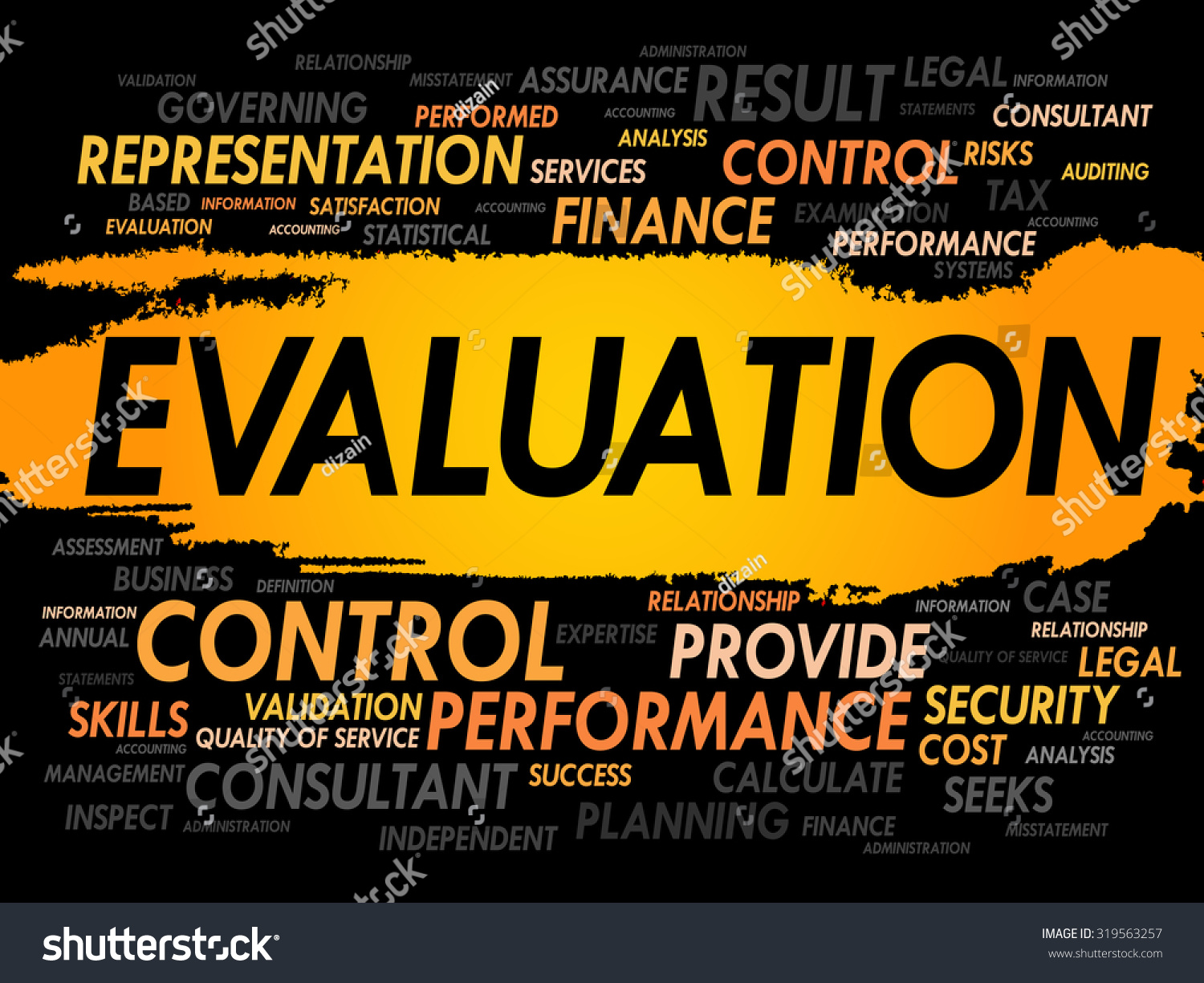 Evaluation Word Cloud Business Concept Stock Vector (Royalty Free ...
