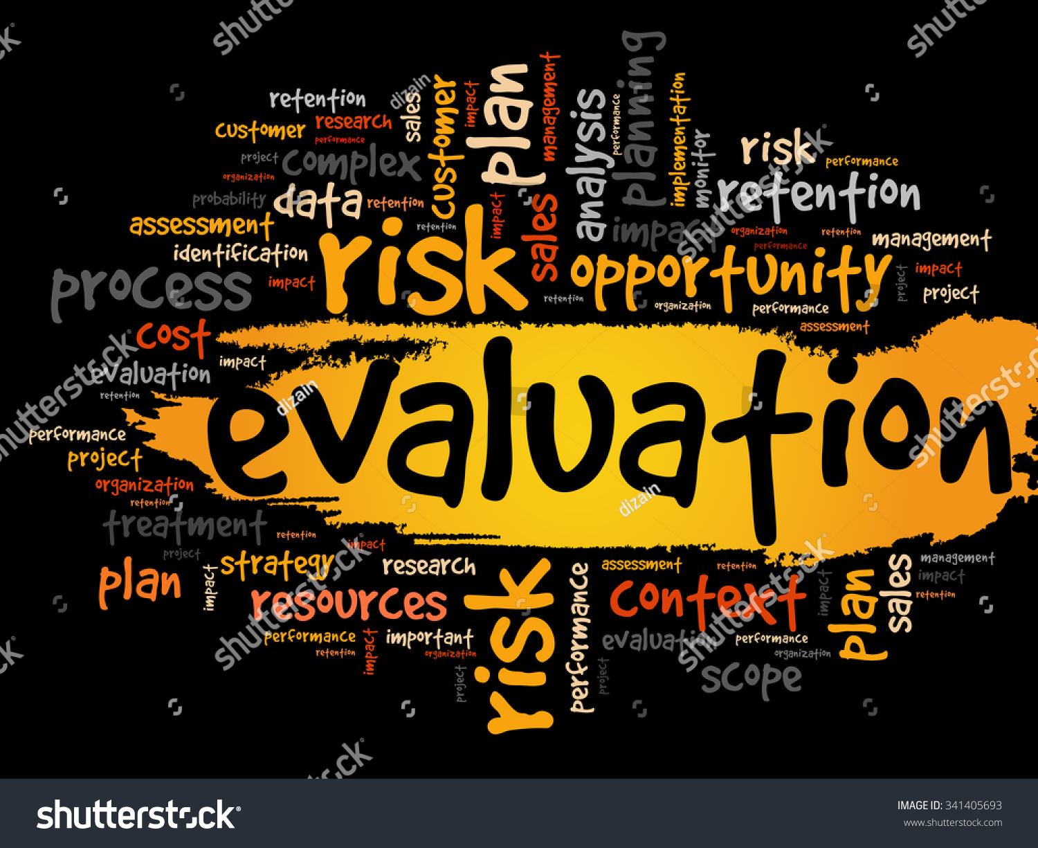 Evaluation Word Cloud Business Concept Stock Vector (Royalty Free ...