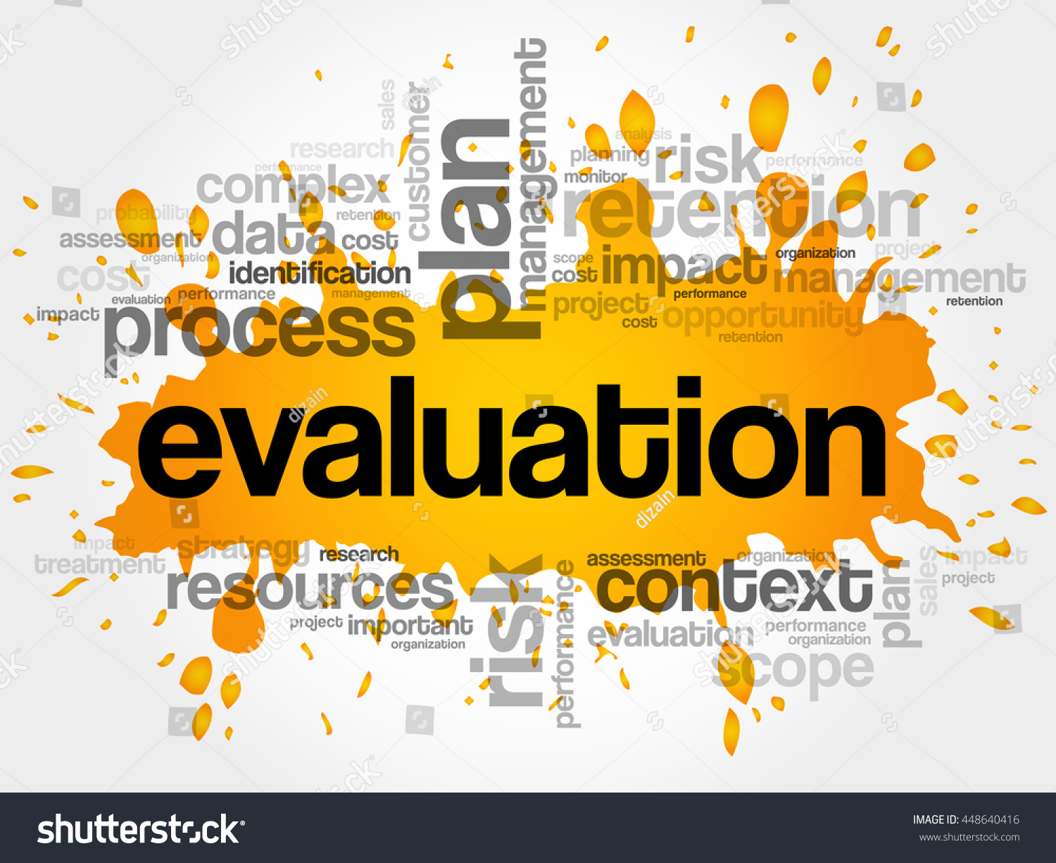 Evaluation Word Cloud Collage Business Concept Stock Vector (Royalty ...