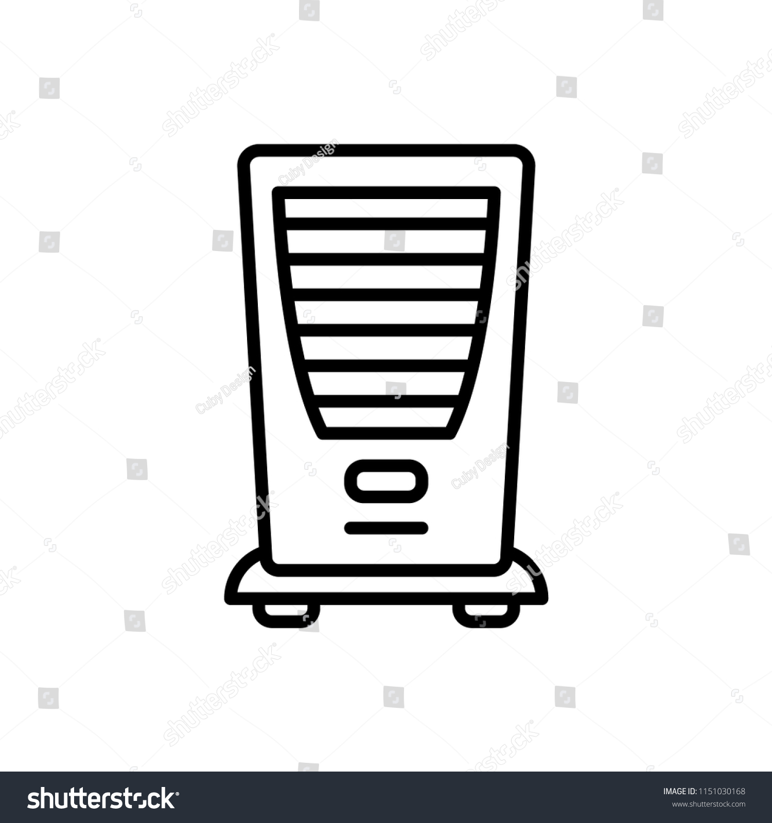 Evaporative Cooler Outline Vector Icon Stock Vector (Royalty Free ...