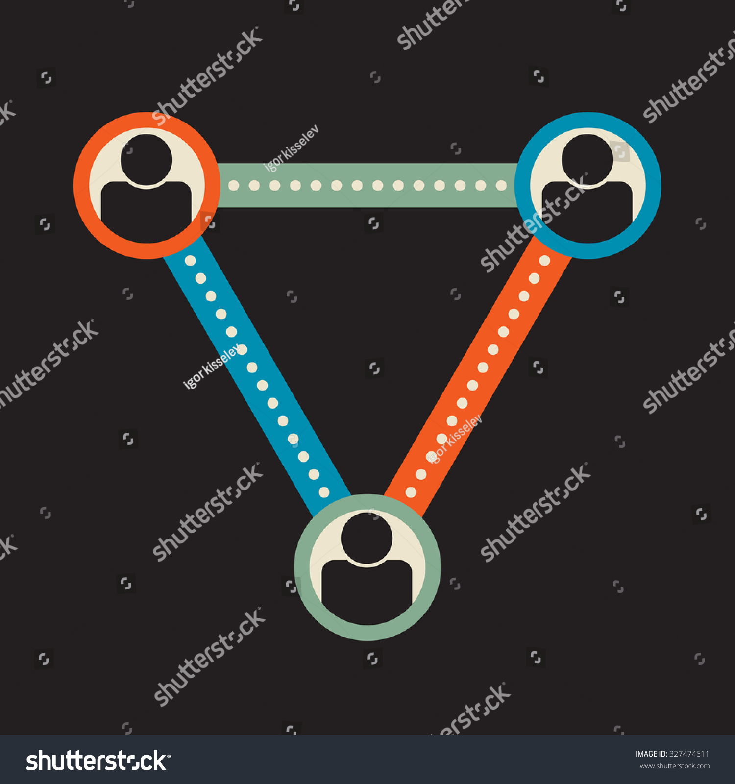 Even Equal Decision Making Responsibility Distribution Stock Vector ...