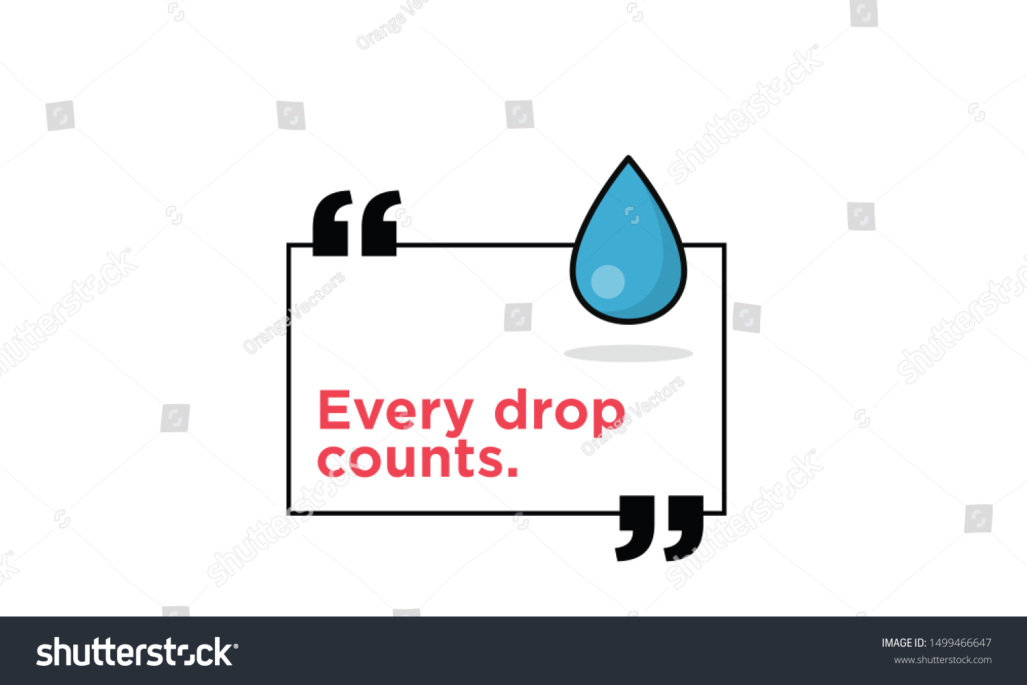 Every Drop Counts Motivational Poster Stock Vector (Royalty Free ...