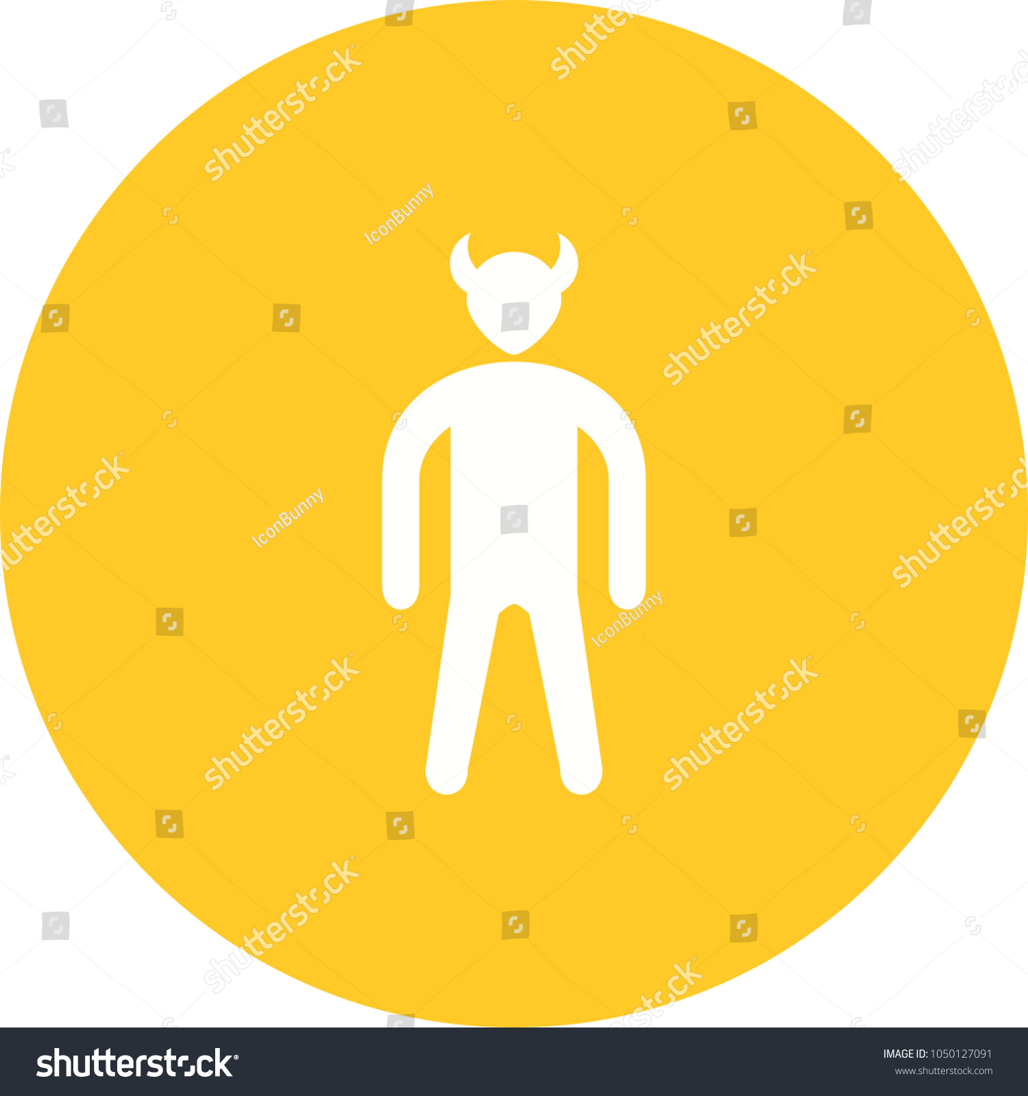Evil Anger Devil Icon Stock Vector (Royalty Free) 1050127091 | Shutterstock