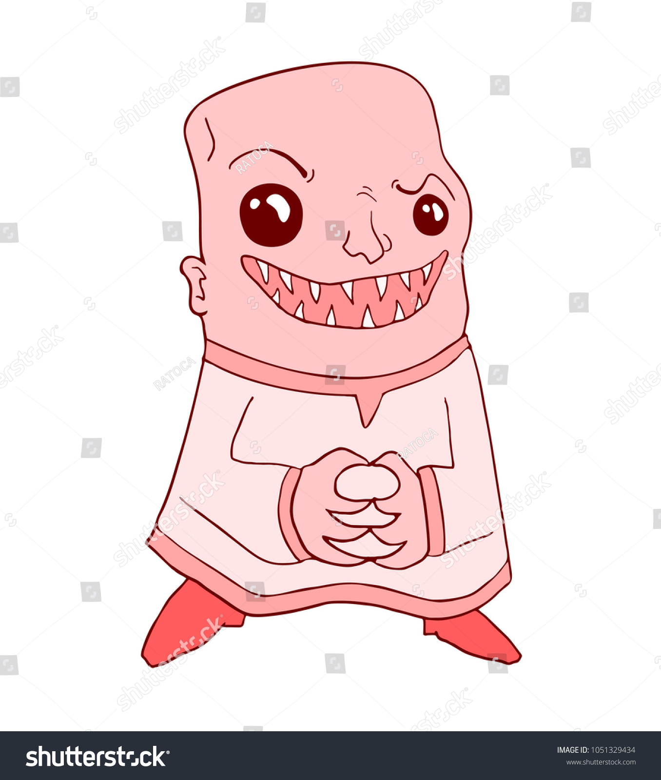 Evil Boss Red Man Draw Stock Vector (Royalty Free) 1051329434 ...