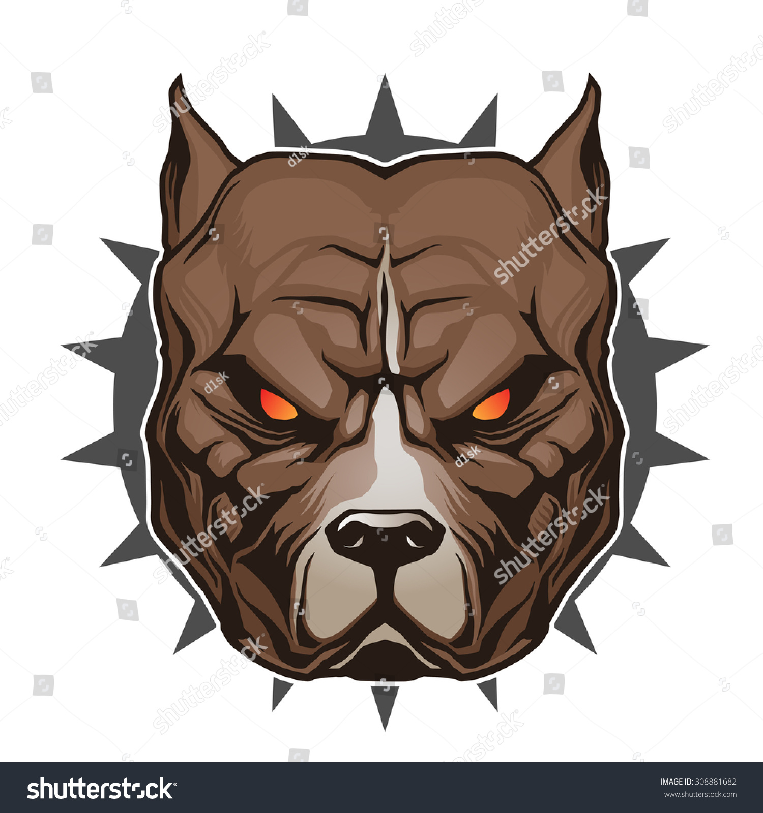 Evil Dog Illustration 库存矢量图 308881682 - Shutterstock