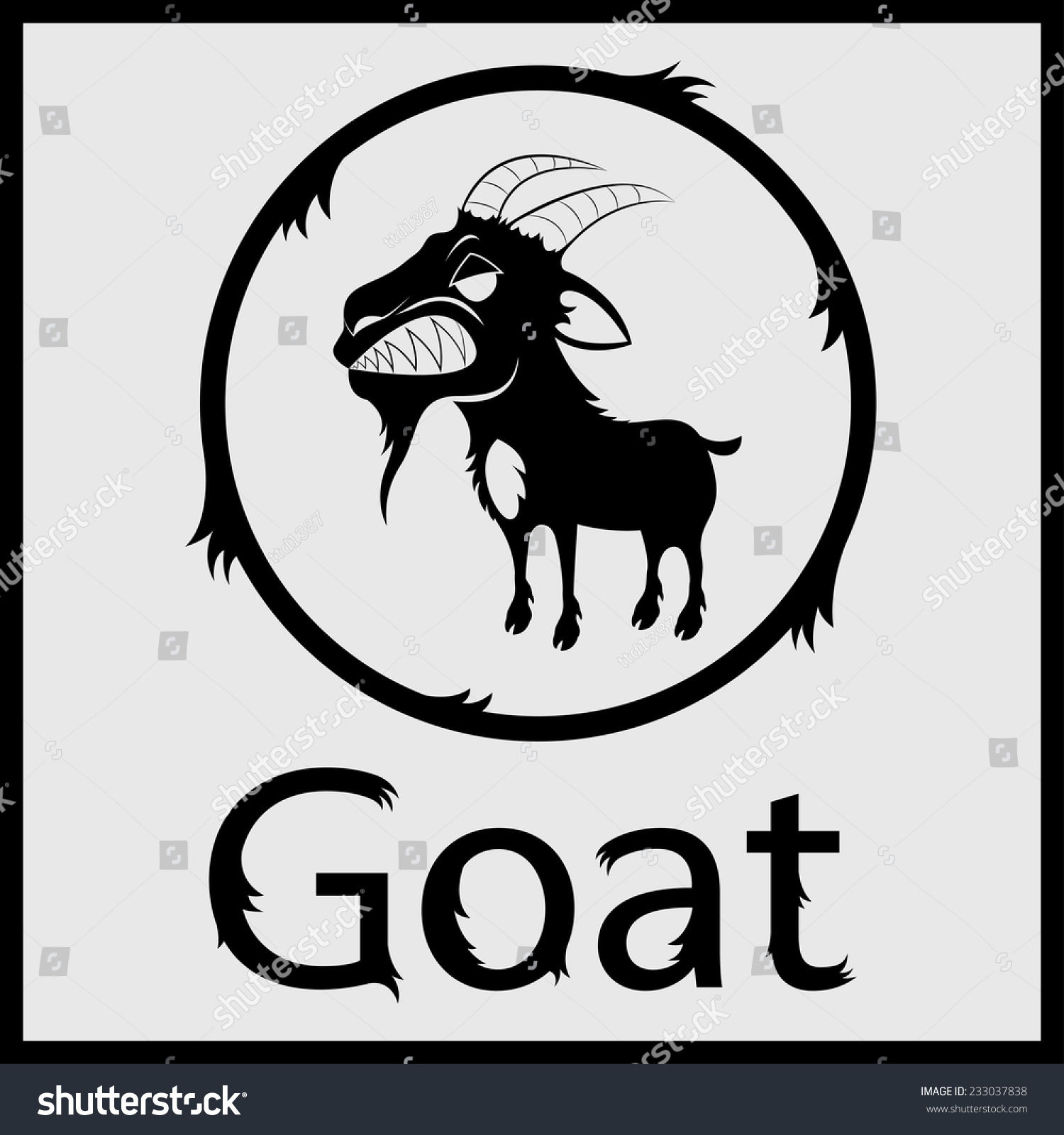 Evil Goat Stock Vector (Royalty Free) 233037838