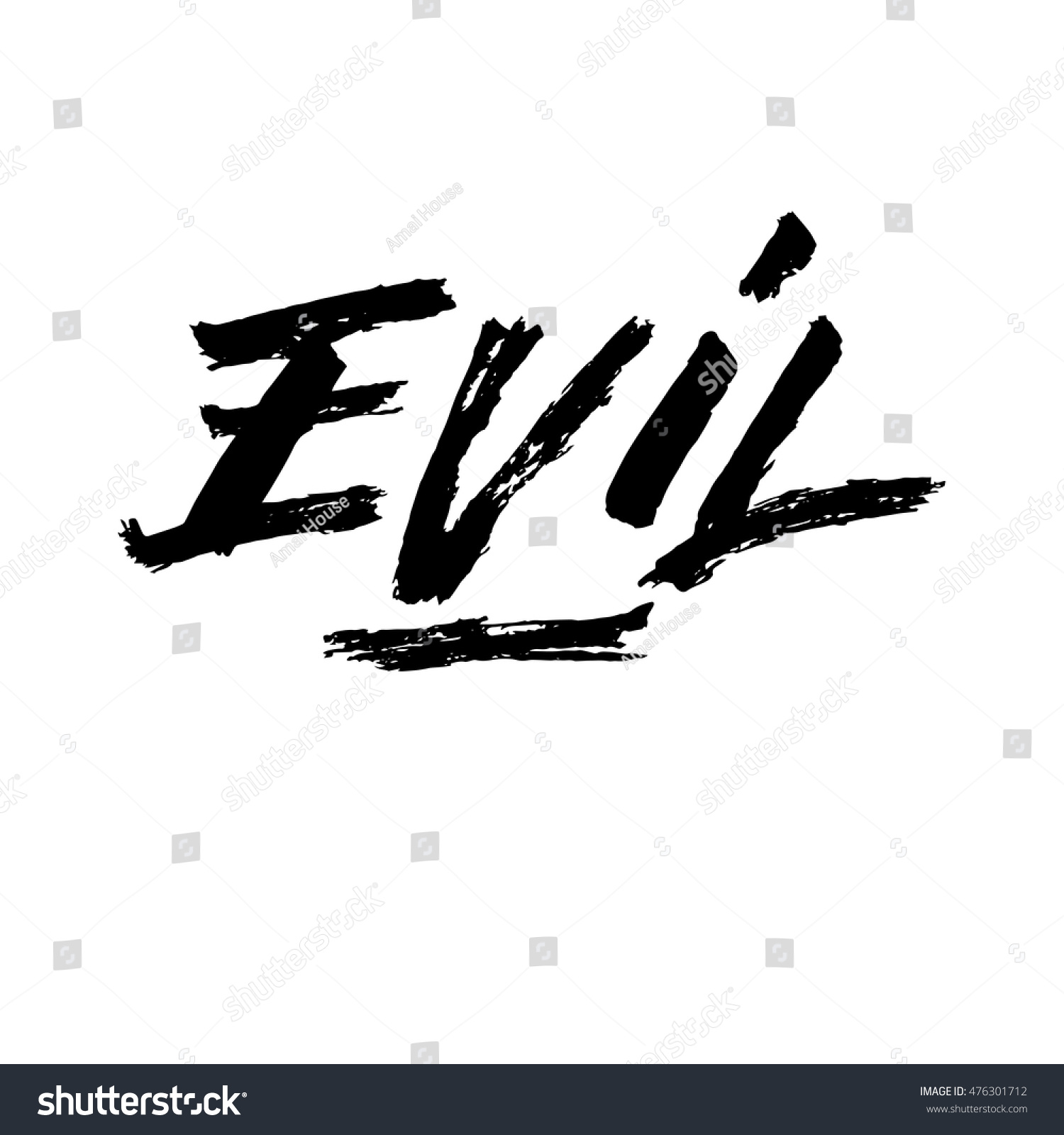 Evil Ink Hand Lettering Modern Brush Stock Vector 476301712 Shutterstock