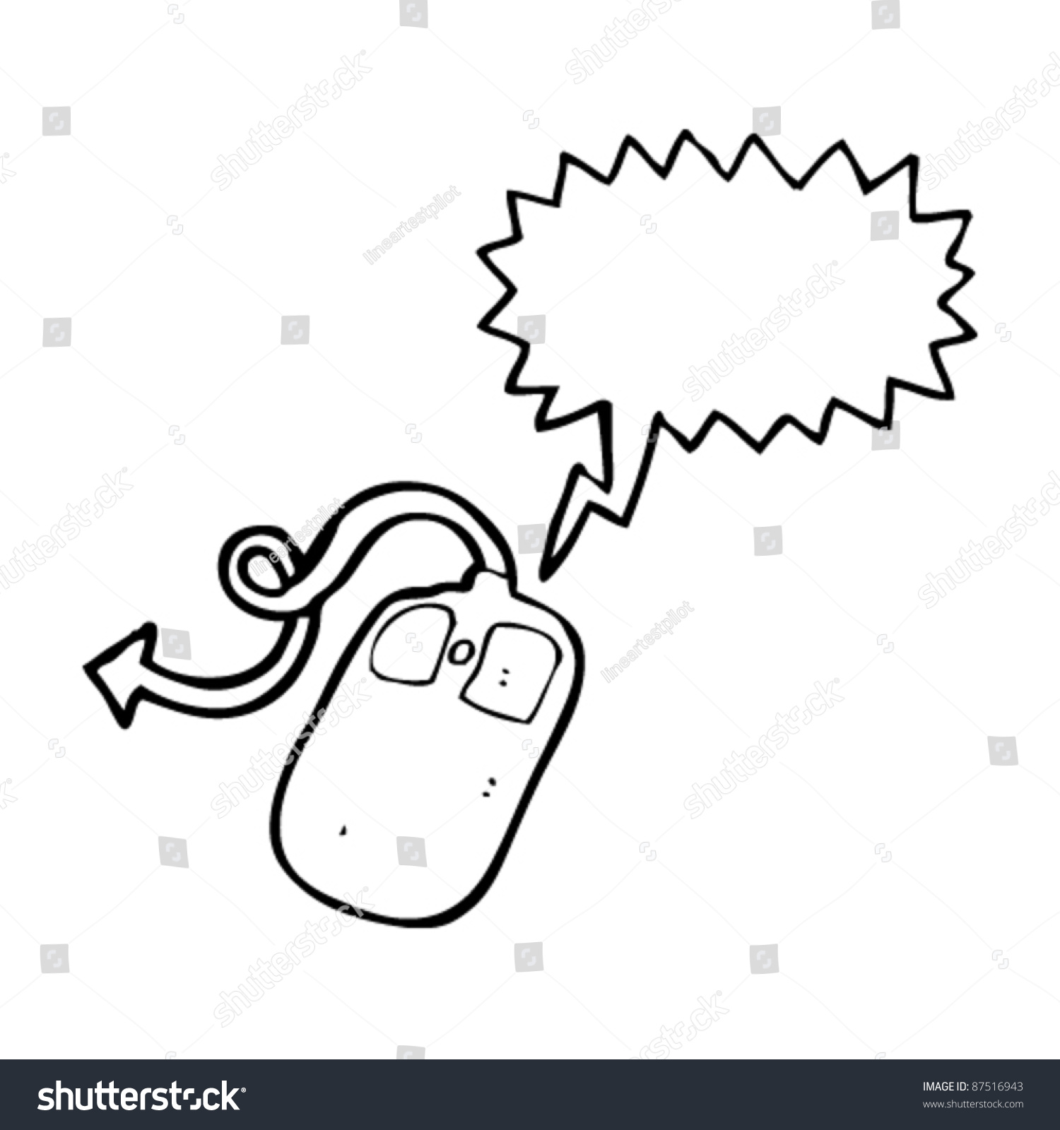 Evil Internet Mouse Cartoon Stock Vector (Royalty Free) 87516943