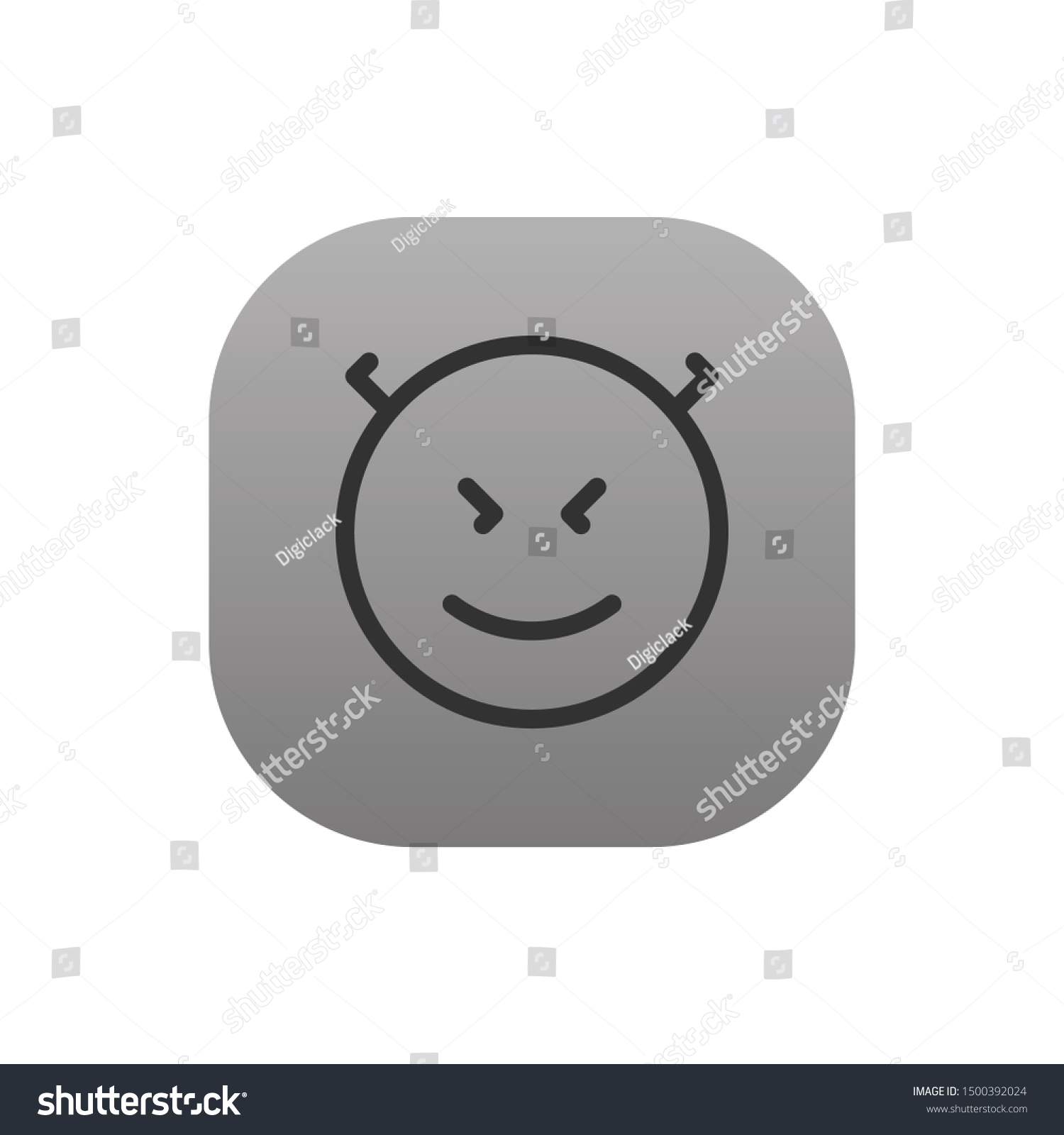 Evil Line Vector Icon Stock Vector (Royalty Free) 1500392024 | Shutterstock