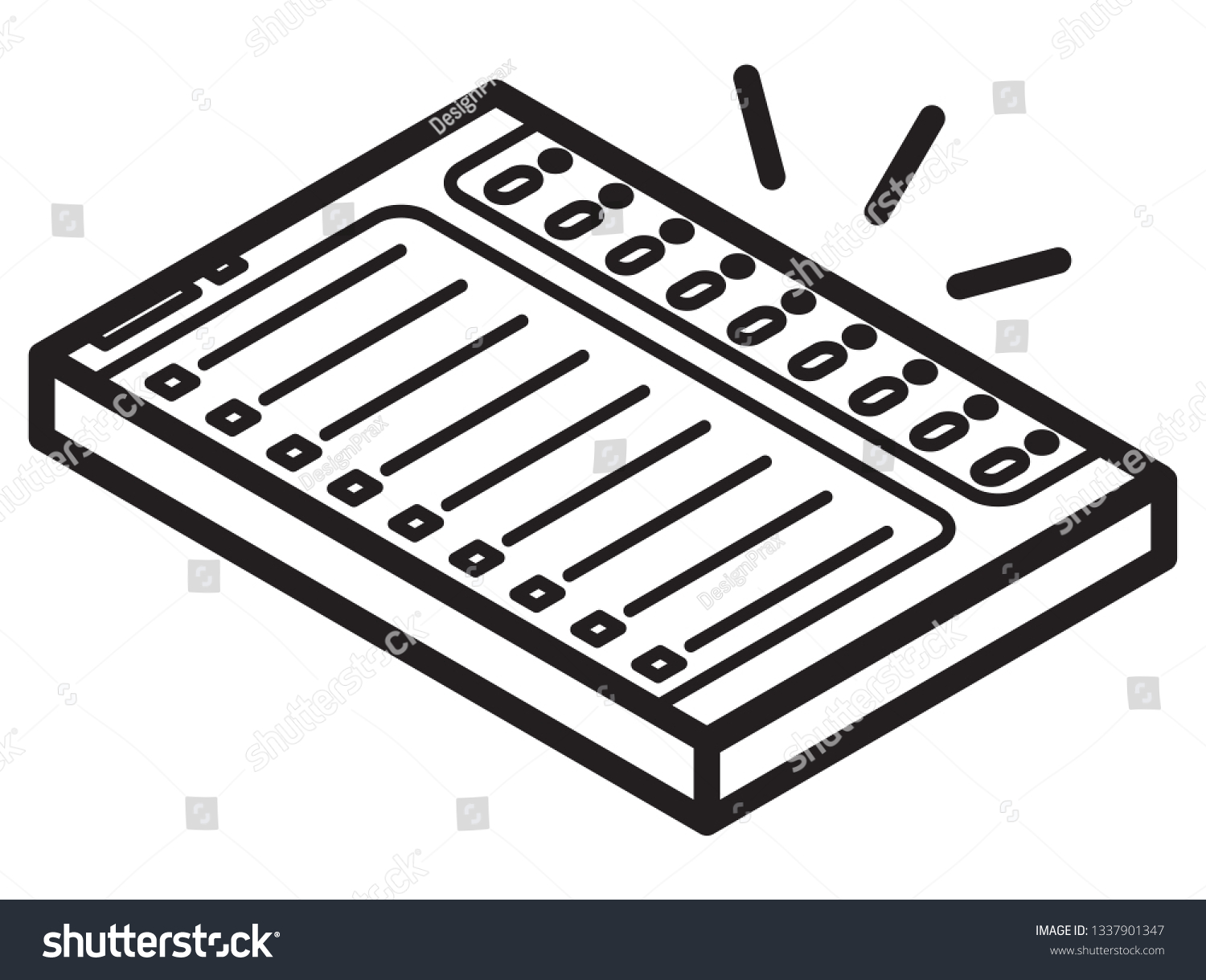 Evm Electronic Voting Machine Icon Eps Stock Vector (Royalty Free ...