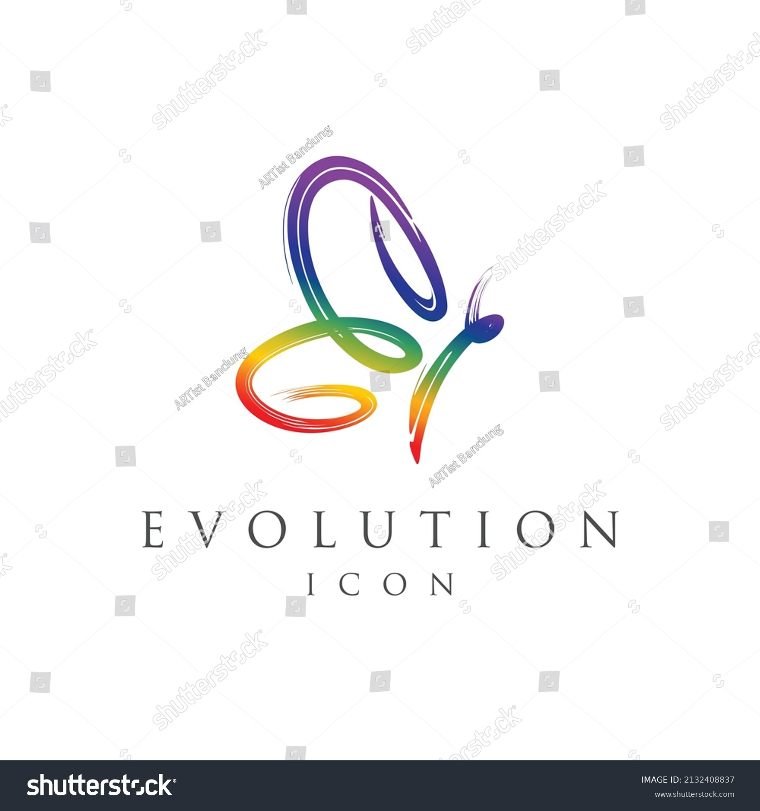 Evolution Logo Butterfly Concept Stock Vector (Royalty Free) 2132408837 ...