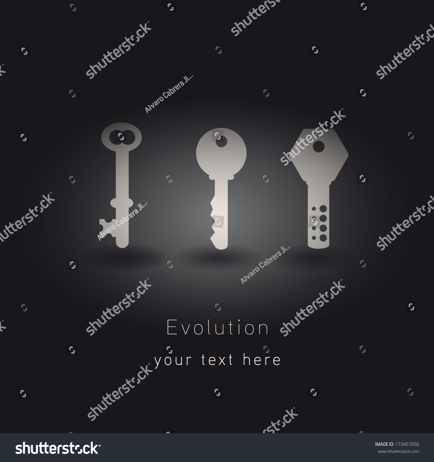 Evolution Keys Stock Vector (Royalty Free) 173457056