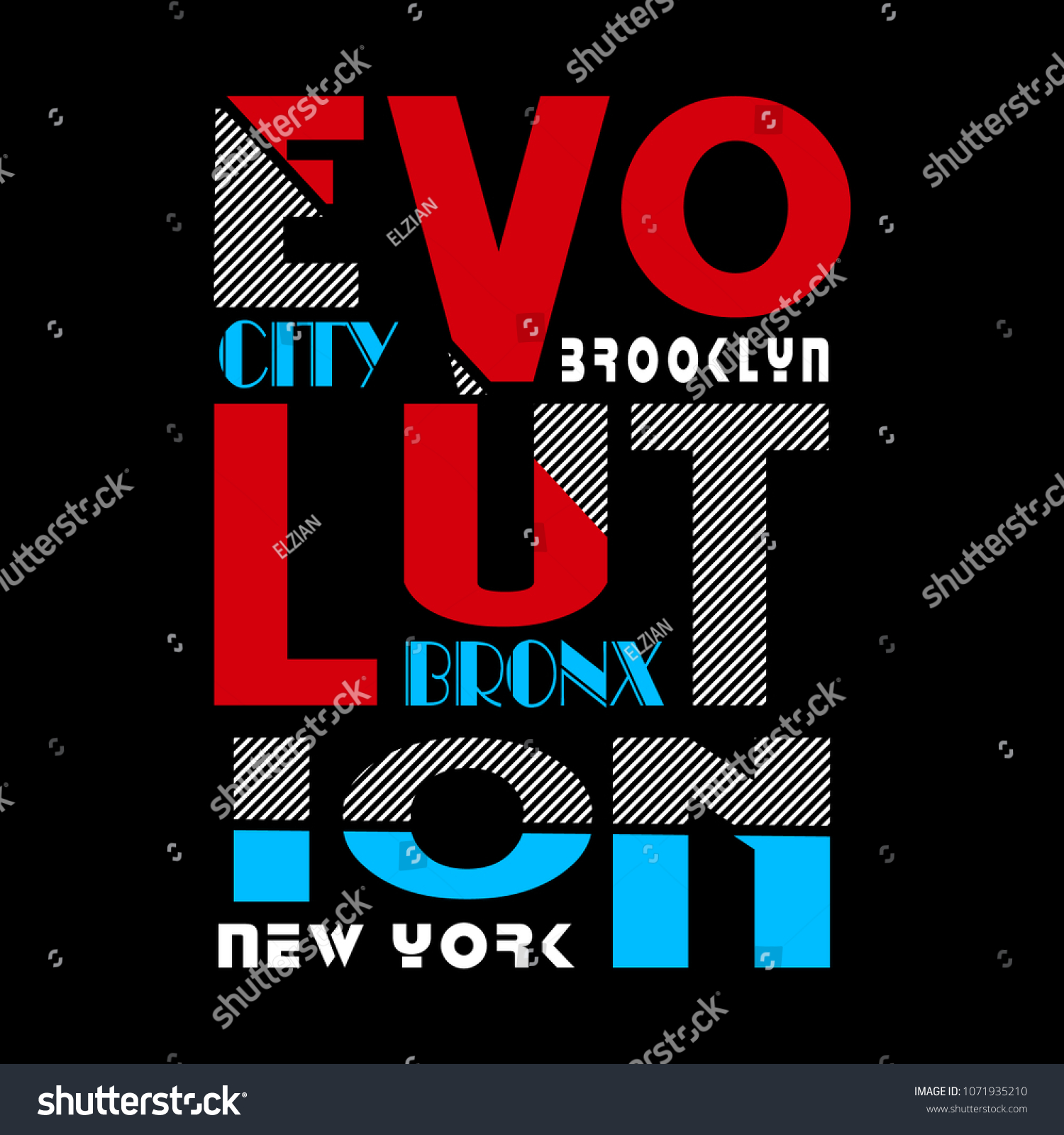 Evolution Typography T Shirt Design Stock Vector (Royalty Free ...