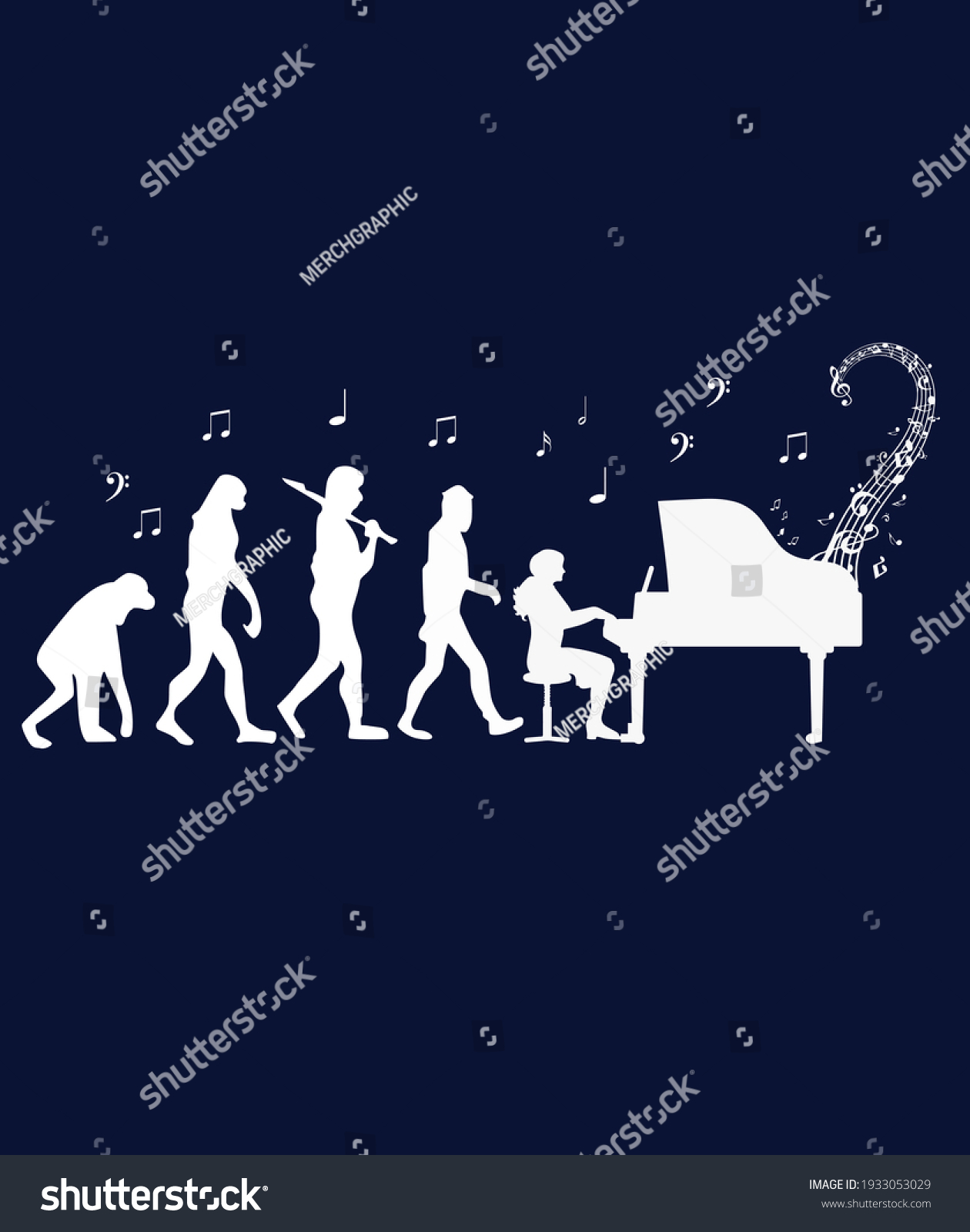 Evolution Vector Piano Evolution Vector Evolution Stock Vector (Royalty ...