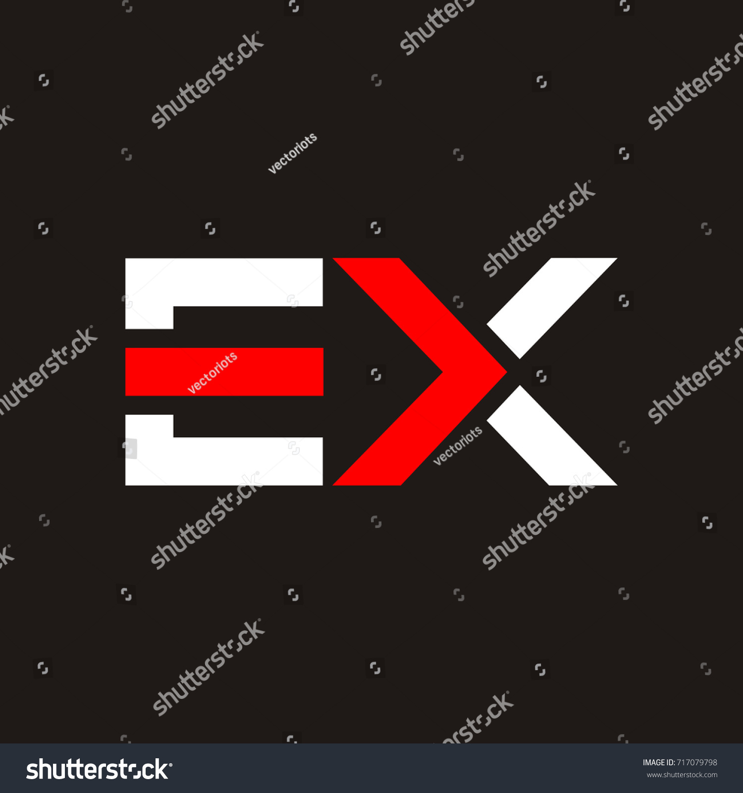 Ex Letter Logo Design Vector Template Stock Vector (Royalty Free ...