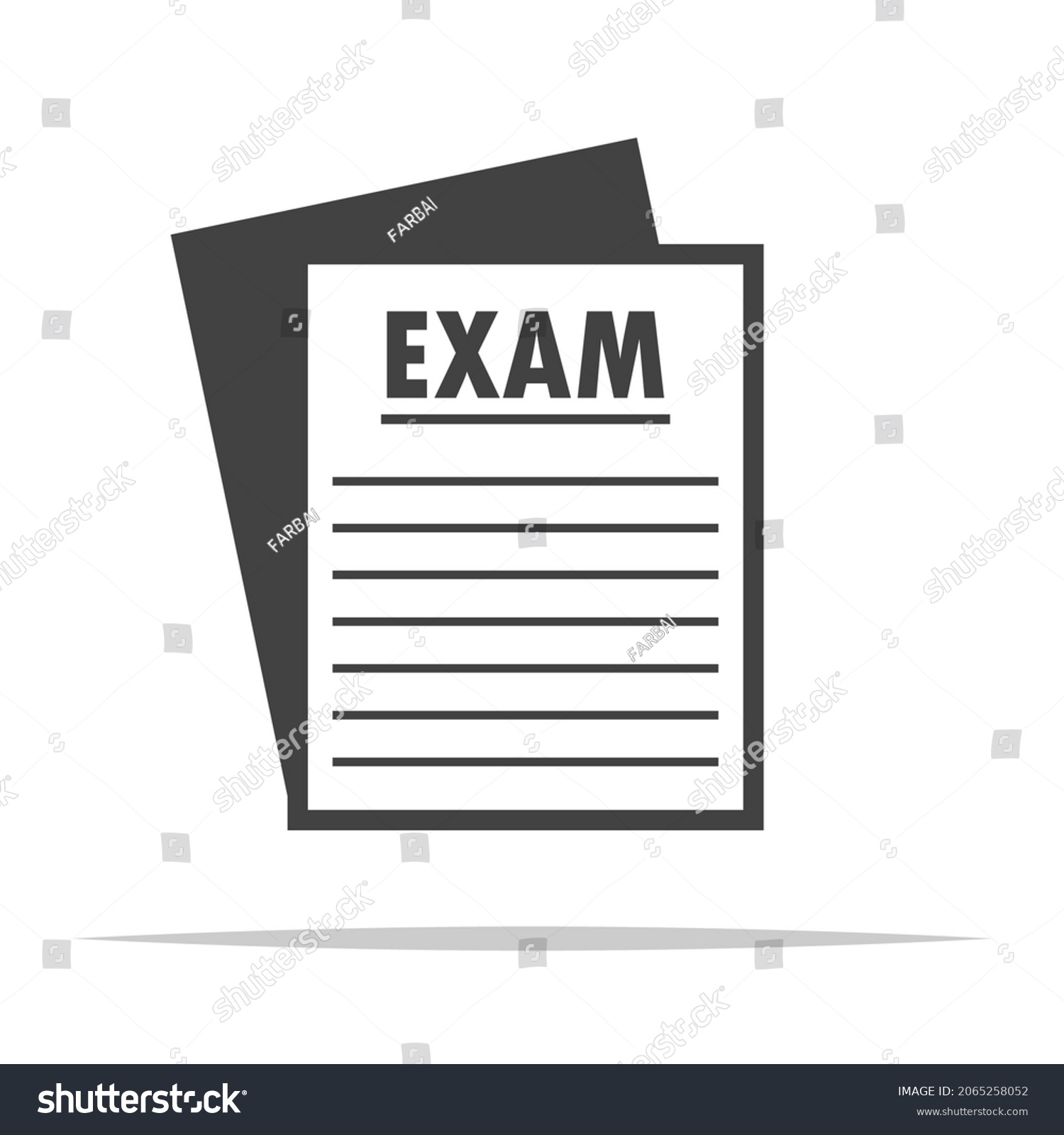 Exam Test Paper Icon Transparent Vector Stock Vector (Royalty Free ...