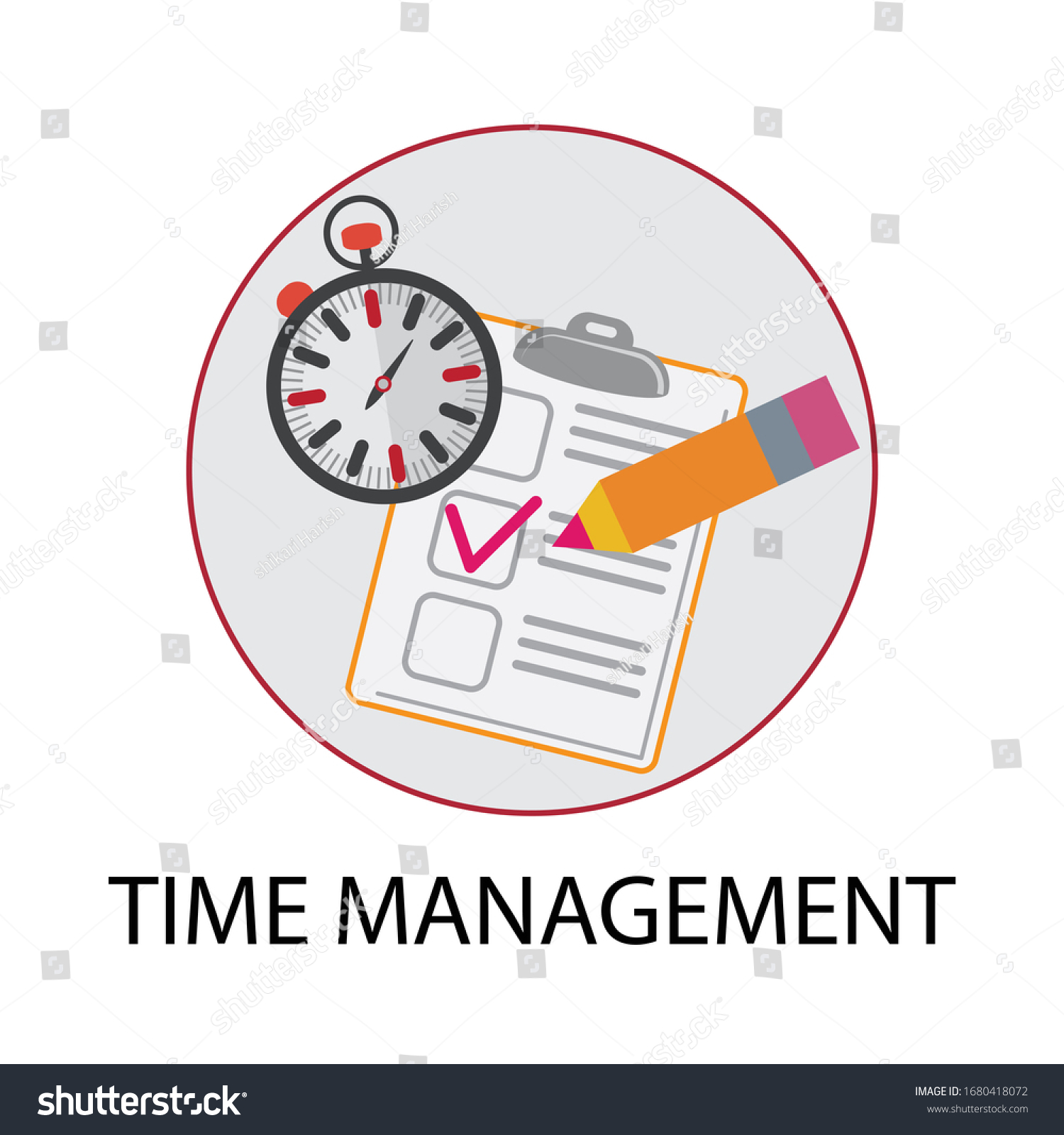 Exam Time Management Logo Icon Design Stock Vector (Royalty Free ...