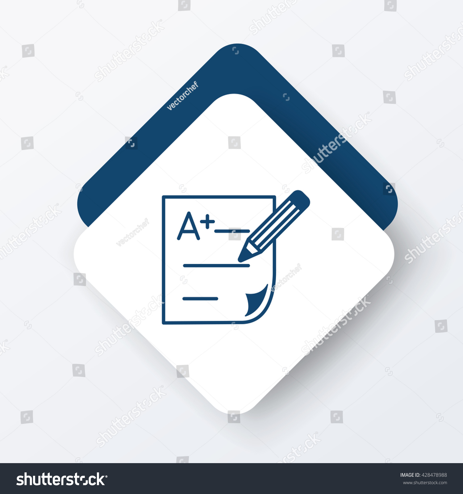 Examination Paper Icon Stock Vector (Royalty Free) 428478988 | Shutterstock