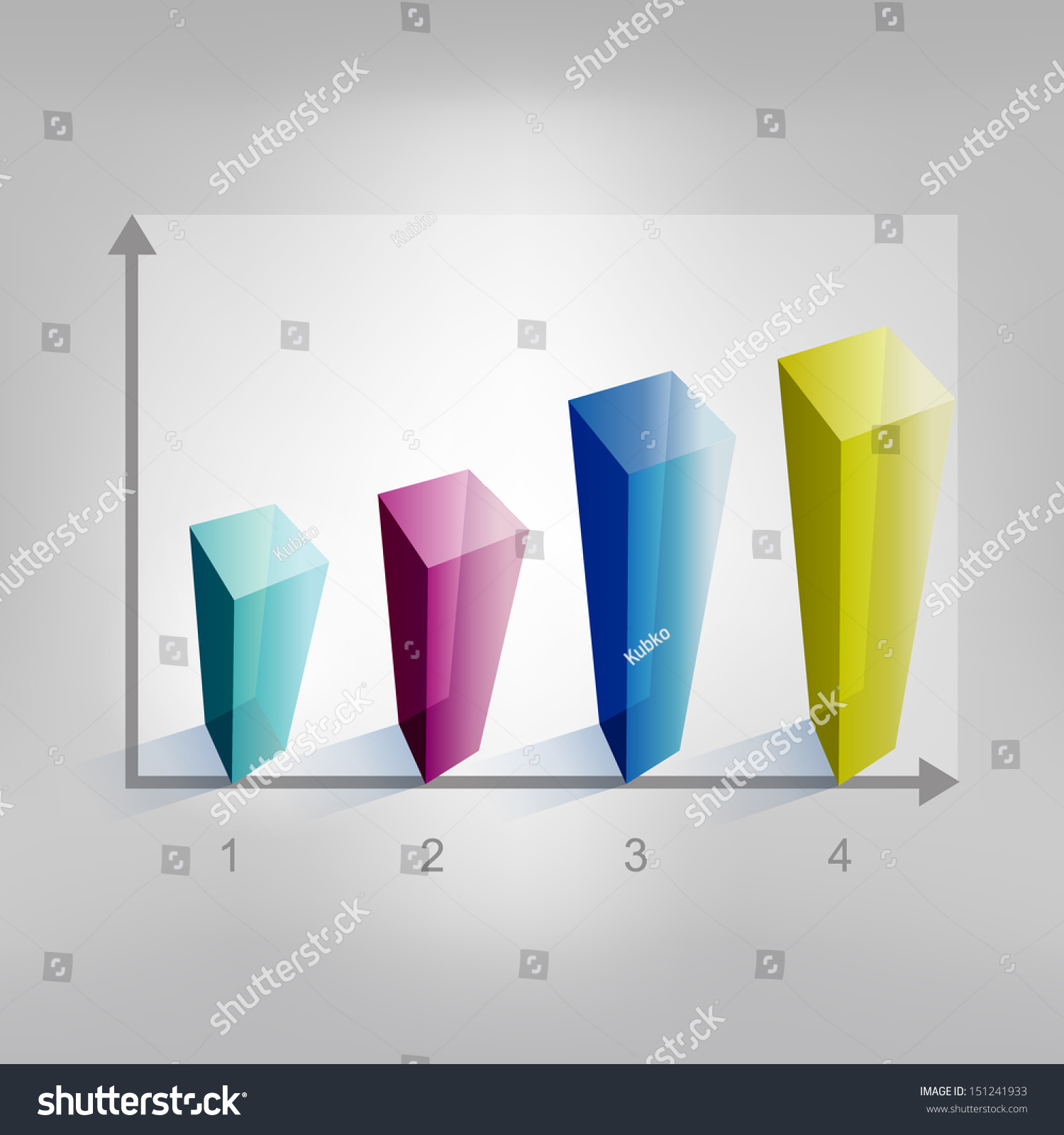 Example Cube Chart Infographics Element Stock Vector (Royalty Free ...