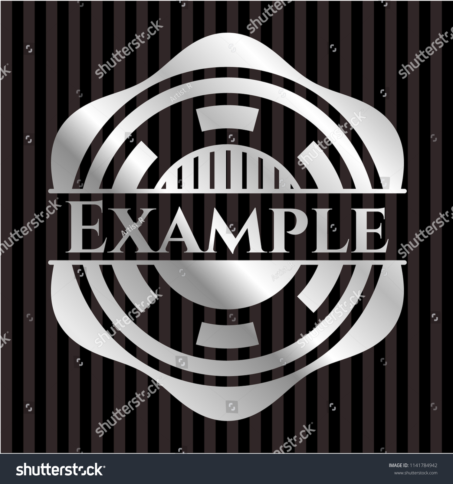 Example Silver Shiny Badge Stock Vector (Royalty Free) 1141784942 ...