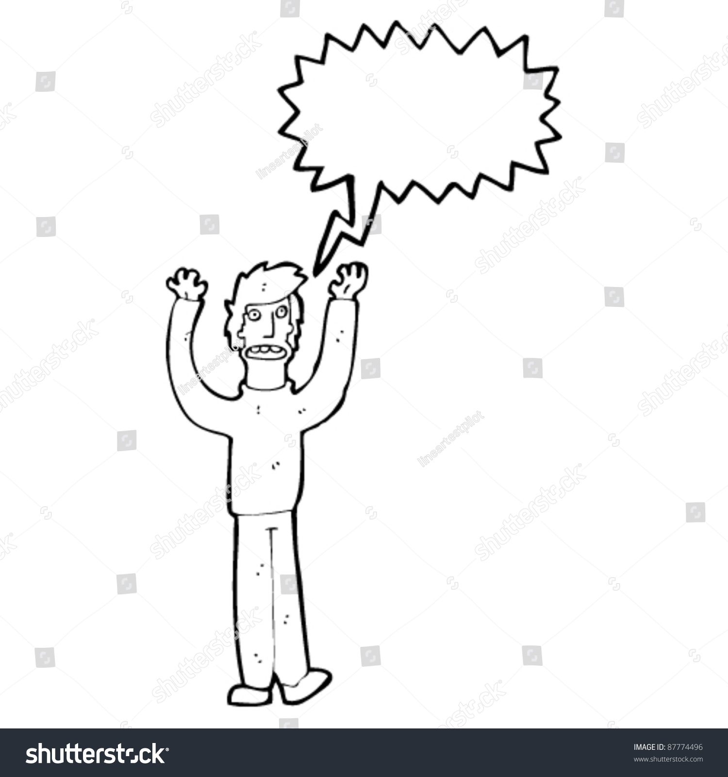 Exasperated Man Cartoon Stock Vector (Royalty Free) 87774496 | Shutterstock