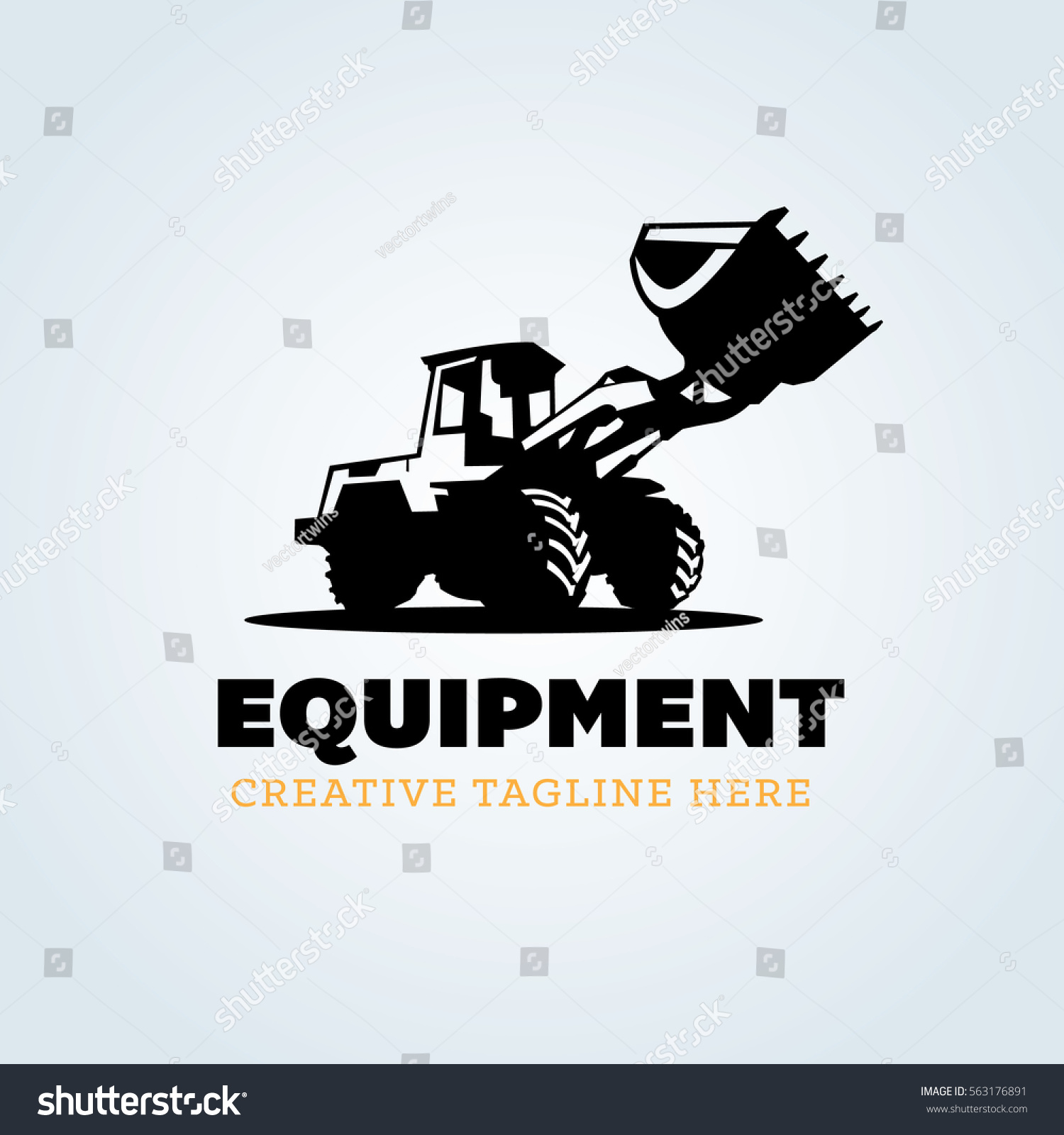 Excavator Backhoe Logo Template Stock Vector (Royalty Free) 563176891