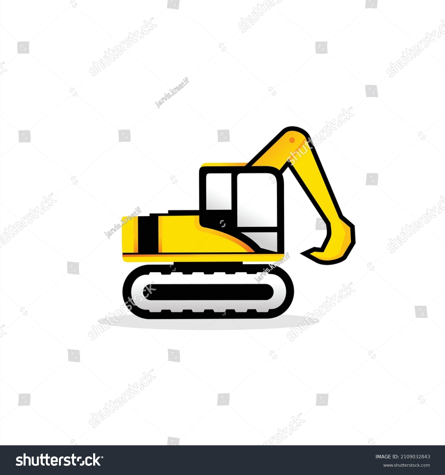 Excavator Vector Design Illustration Stock Vector (Royalty Free) 2109032843