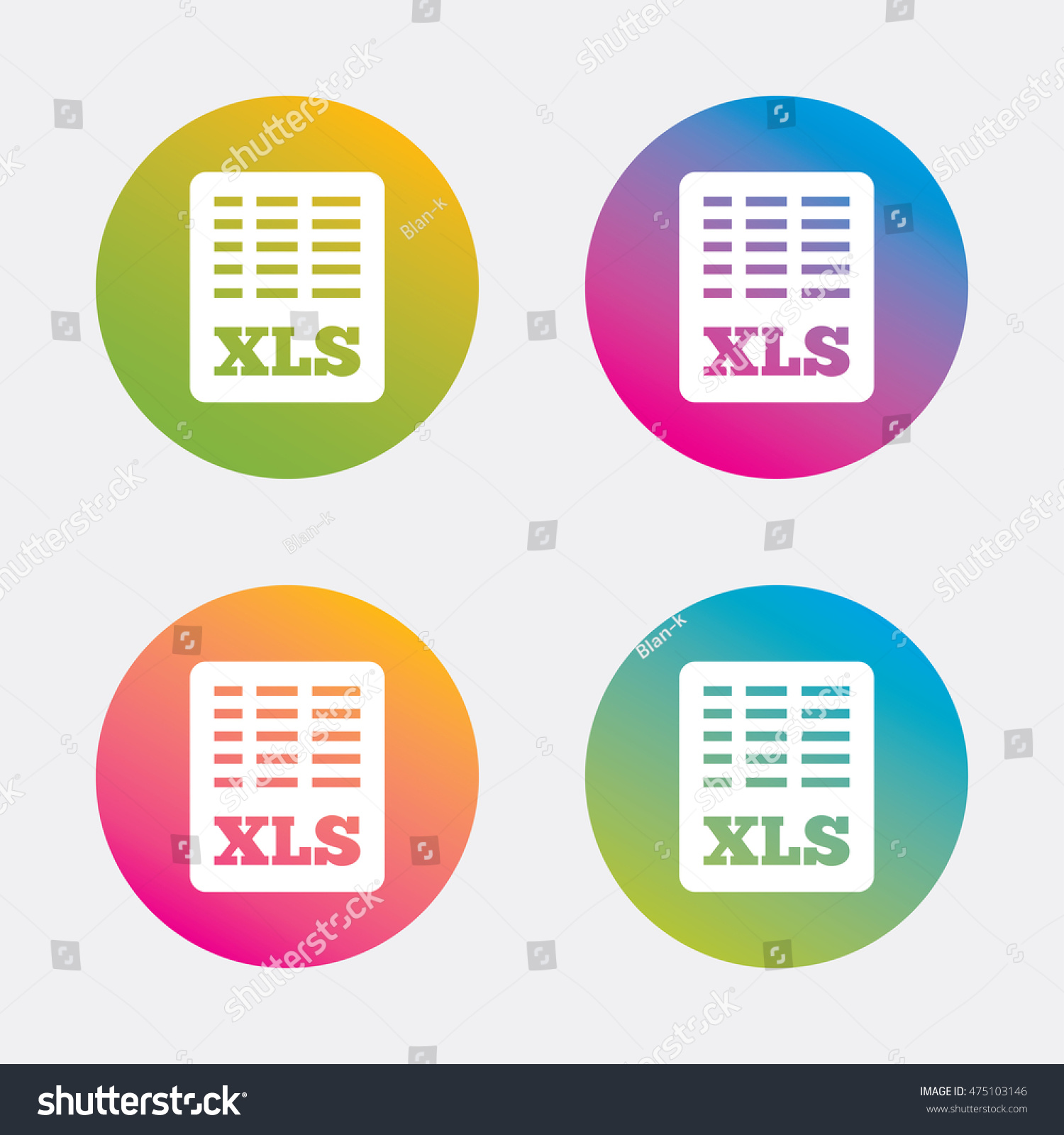 Excel File Document Icon Download Xls Stock Vector Royalty Free