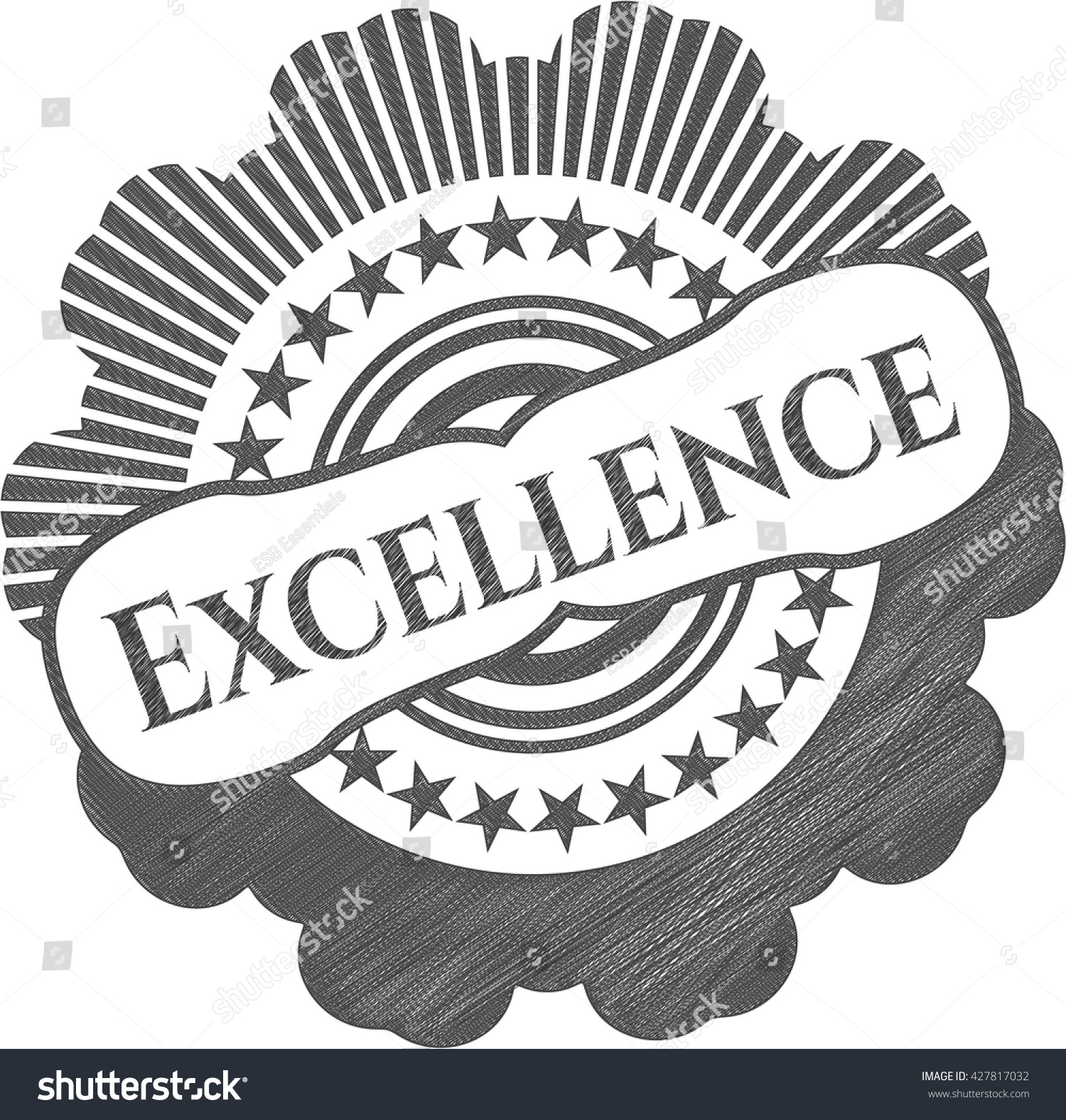 Excellence Pencil Draw Stock Vector (Royalty Free) 427817032 | Shutterstock