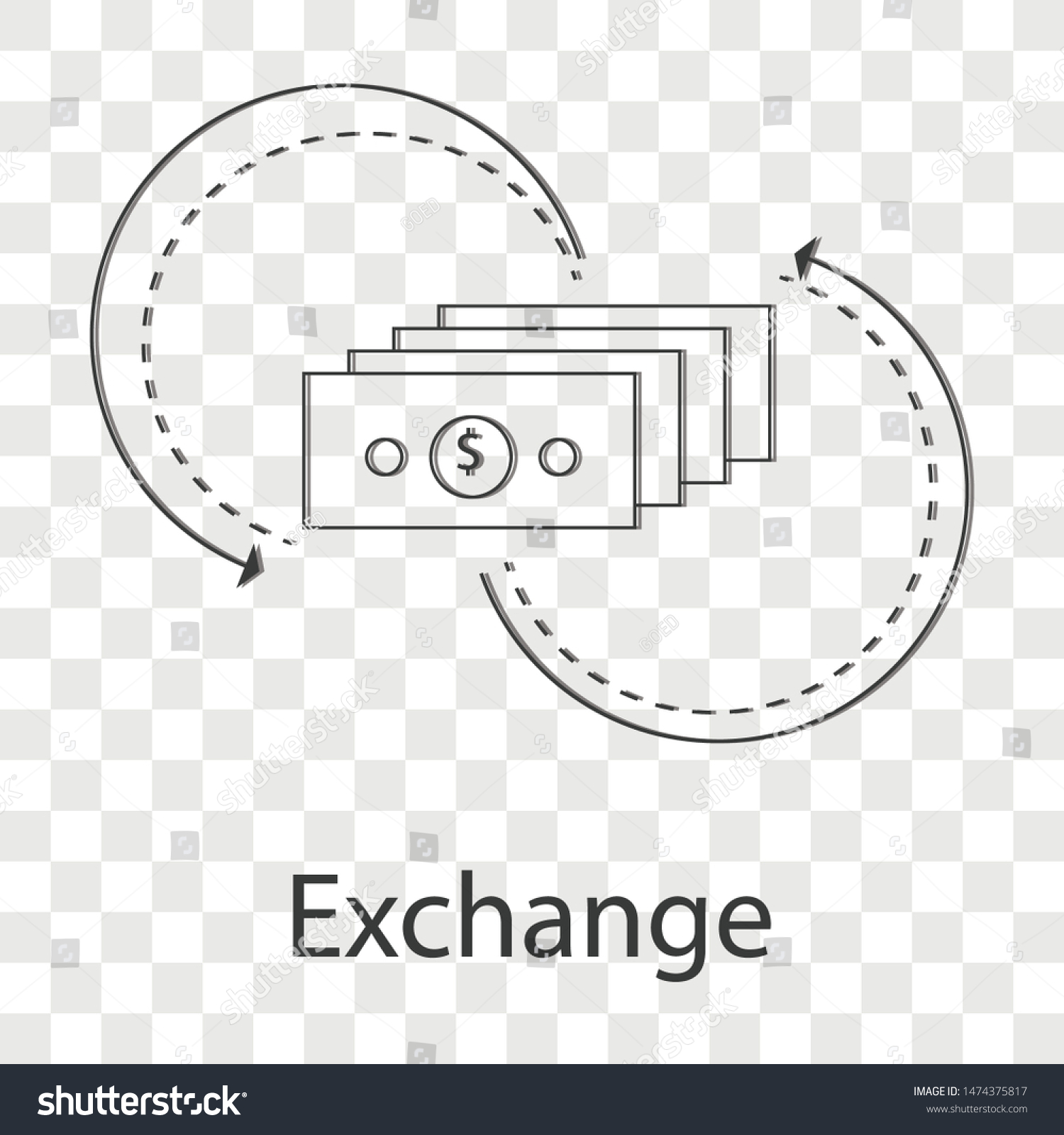 Exchange Icon On Transparency Background Vector Stock Vector (Royalty ...