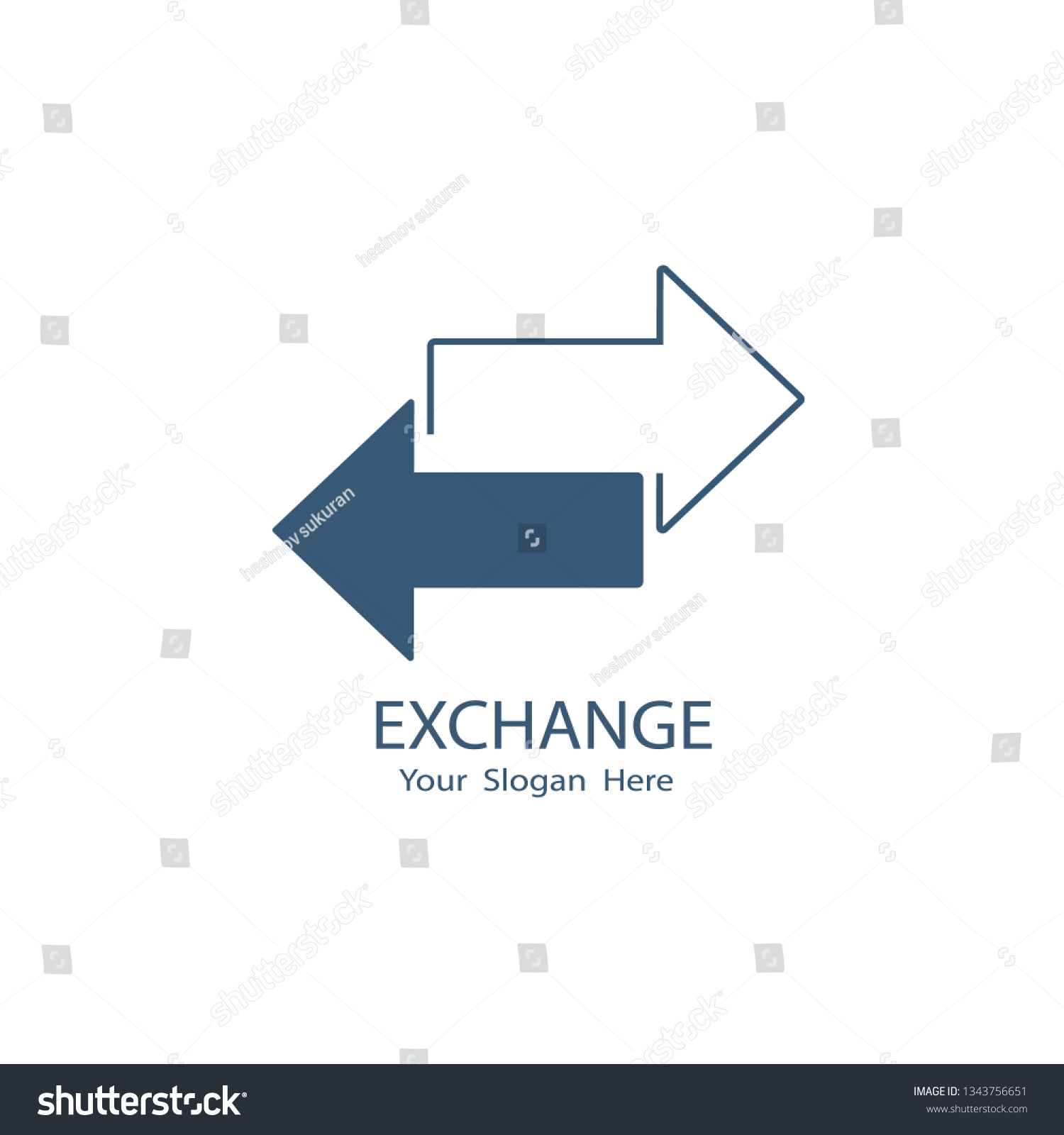 Exchange Logo Vector Icon Stock Vector (Royalty Free) 1343756651