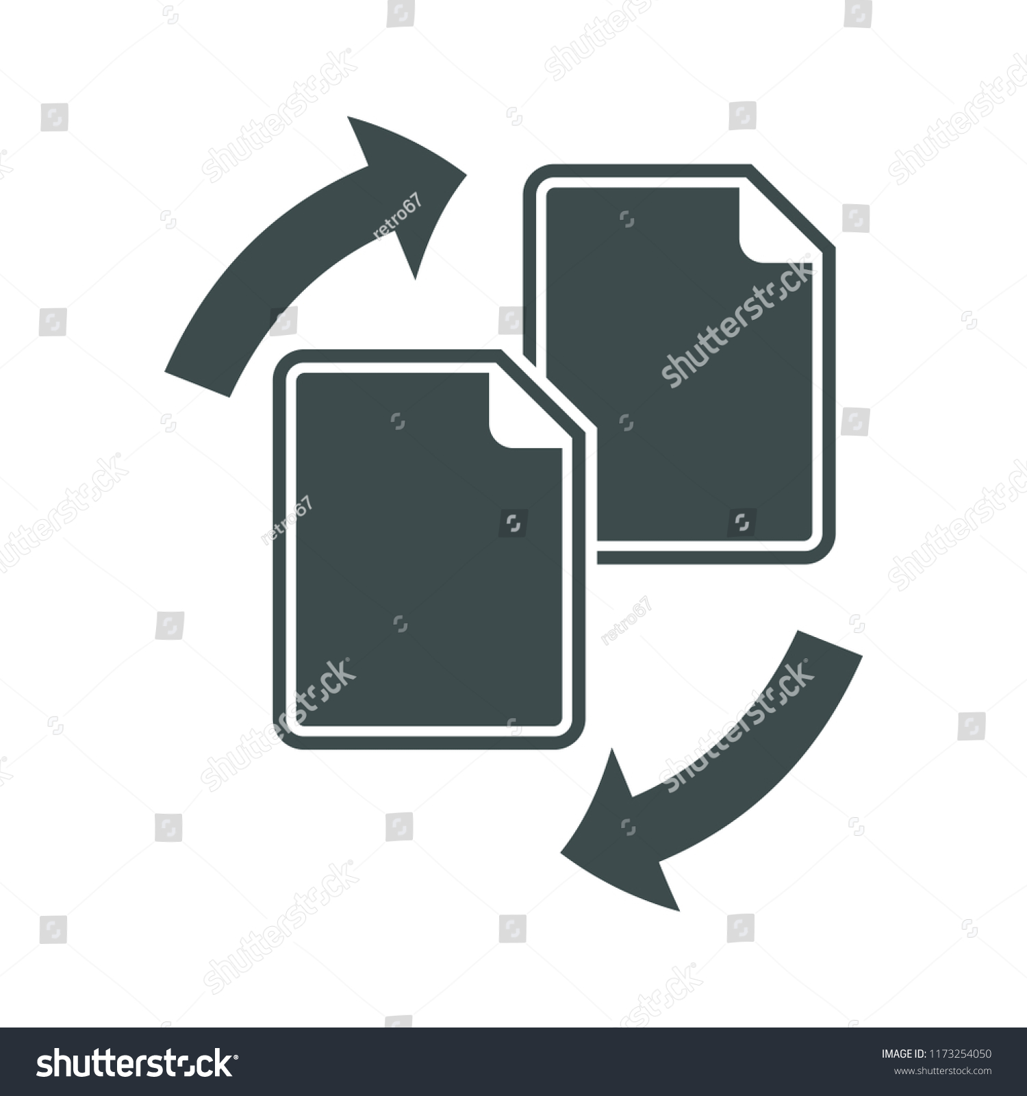 Exchange Documents Vector Icon Stock Vector (Royalty Free) 1173254050 ...