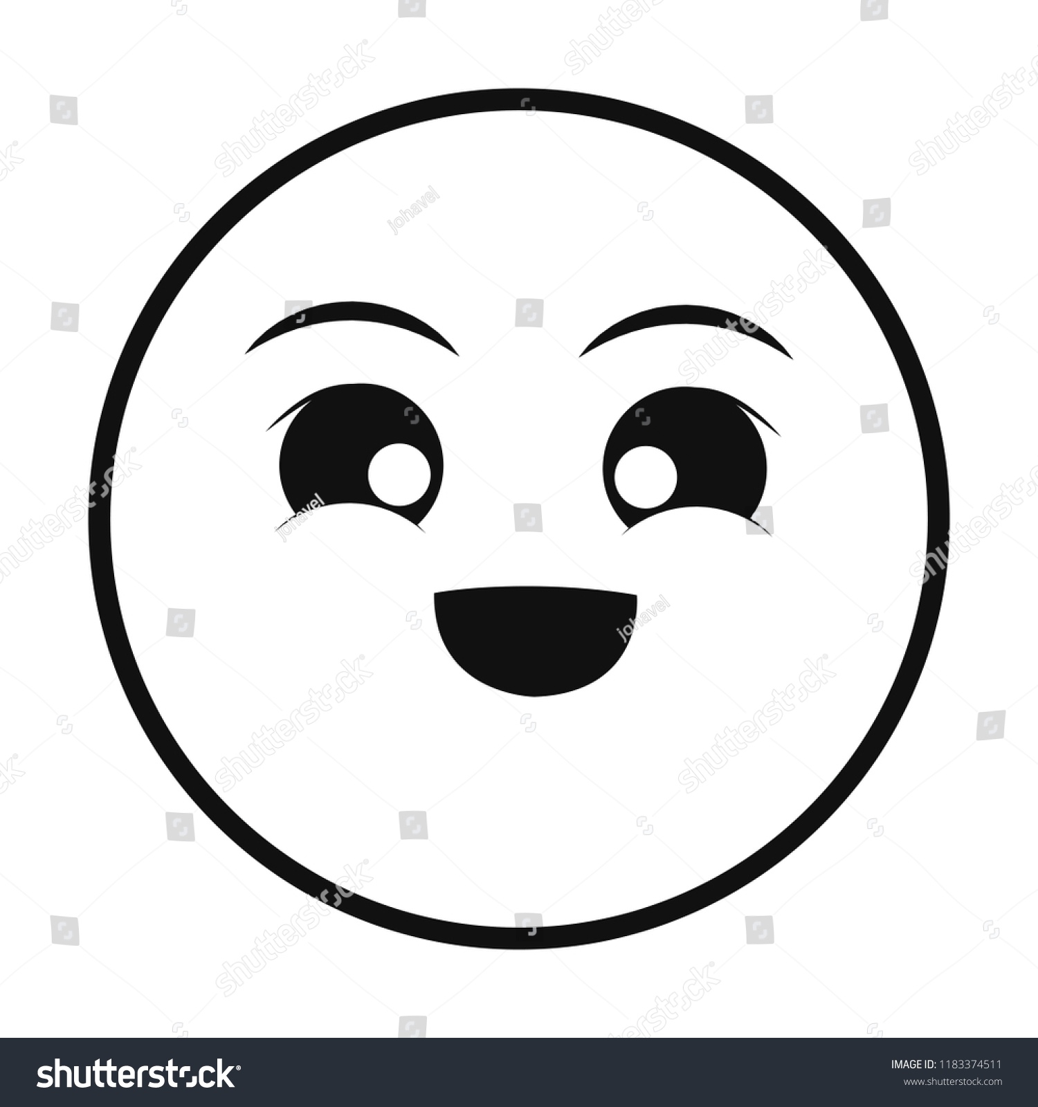 Excited Smiley Thin Line Emoticon Face Stock Vector (Royalty Free ... Excited Smiley Thin Line Emoticon Face Stock Vector (Royalty Free ...
