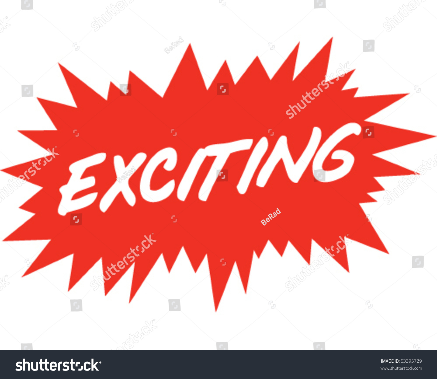 Exciting Sign Red Stock Vector 53395729 - Shutterstock