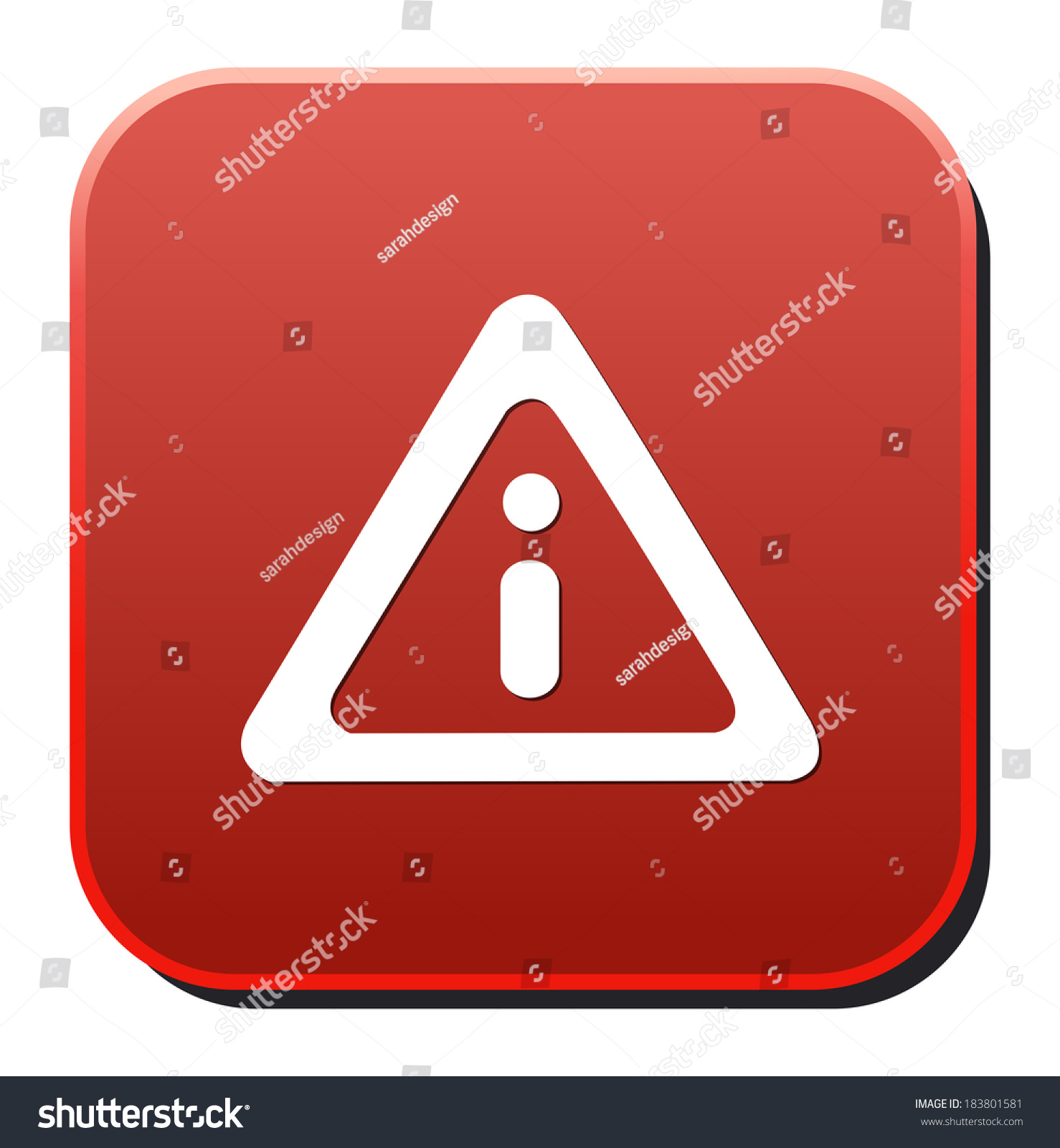 Exclamation Danger Sign Stock Vector (Royalty Free) 183801581 ...