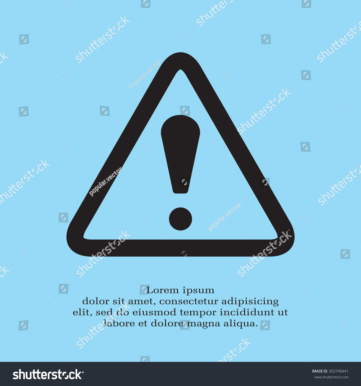 Exclamation Danger Sign Stock Vector (Royalty Free) 303740441