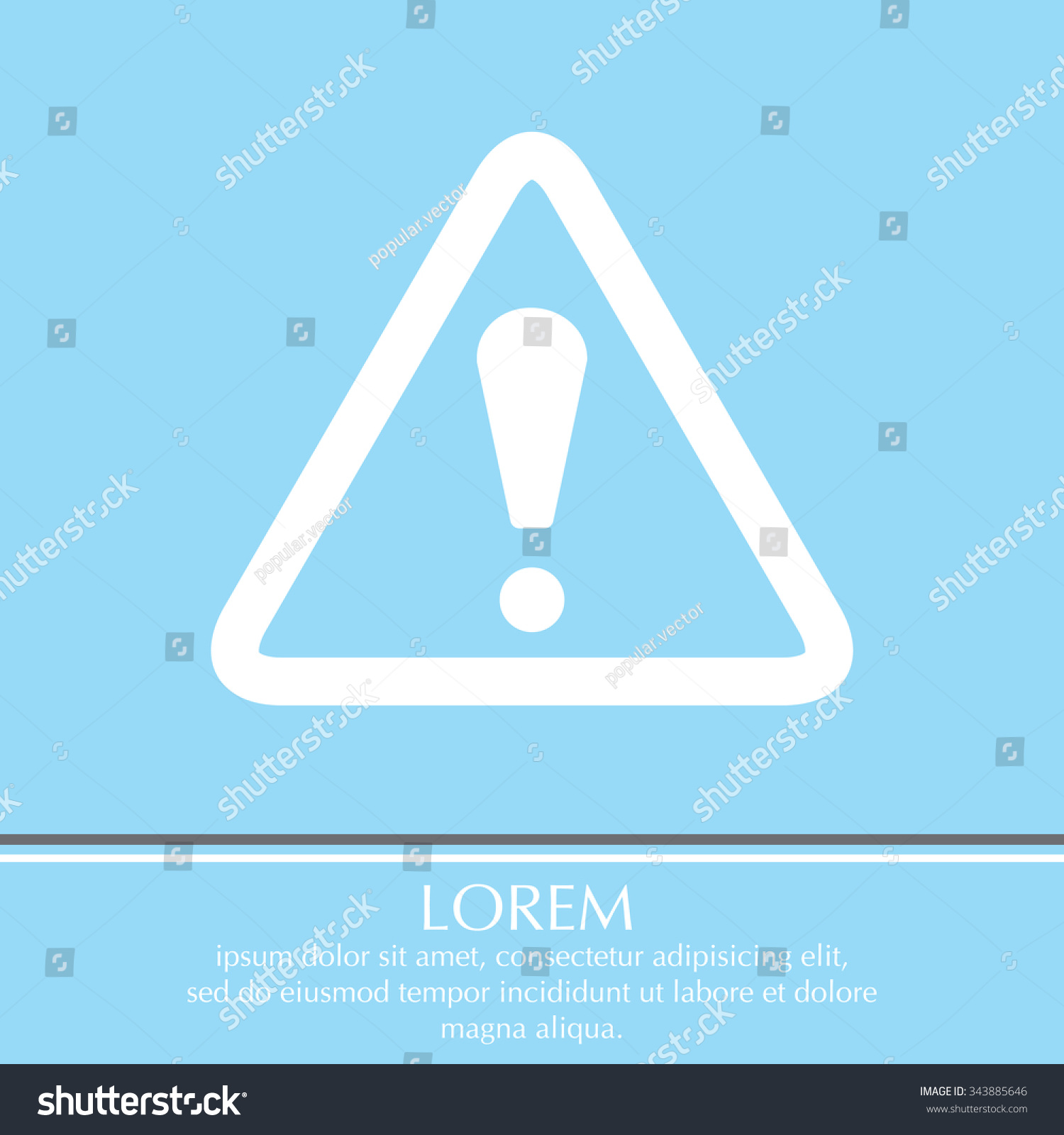 Exclamation Danger Sign Stock Vector (Royalty Free) 343885646 ...