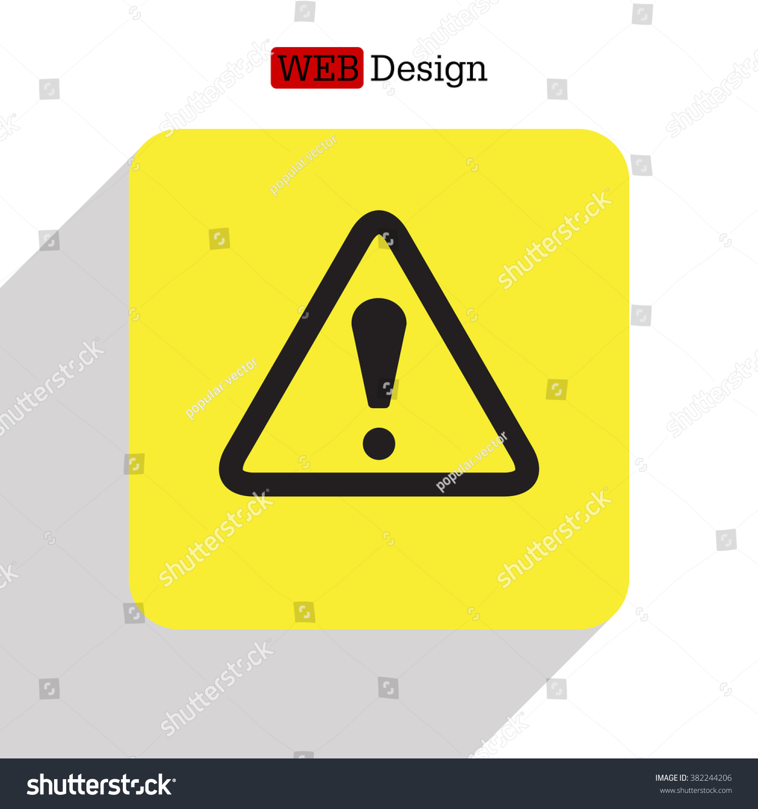 Exclamation Danger Sign Stock Vector (Royalty Free) 382244206 ...